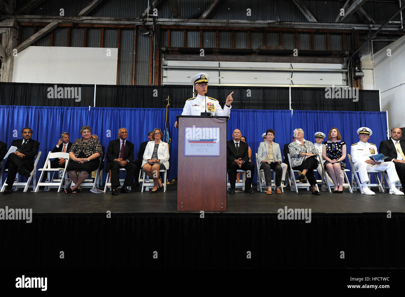 Rear Adm. Matthew Klunder, chief of naval research, delivers remarks ...