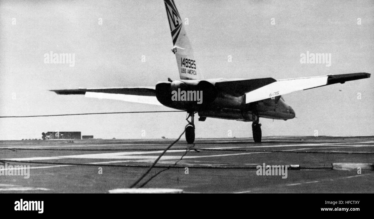 RA-5C RVAH-12 landing on USS America (CVA-66) 1970 Stock Photo - Alamy