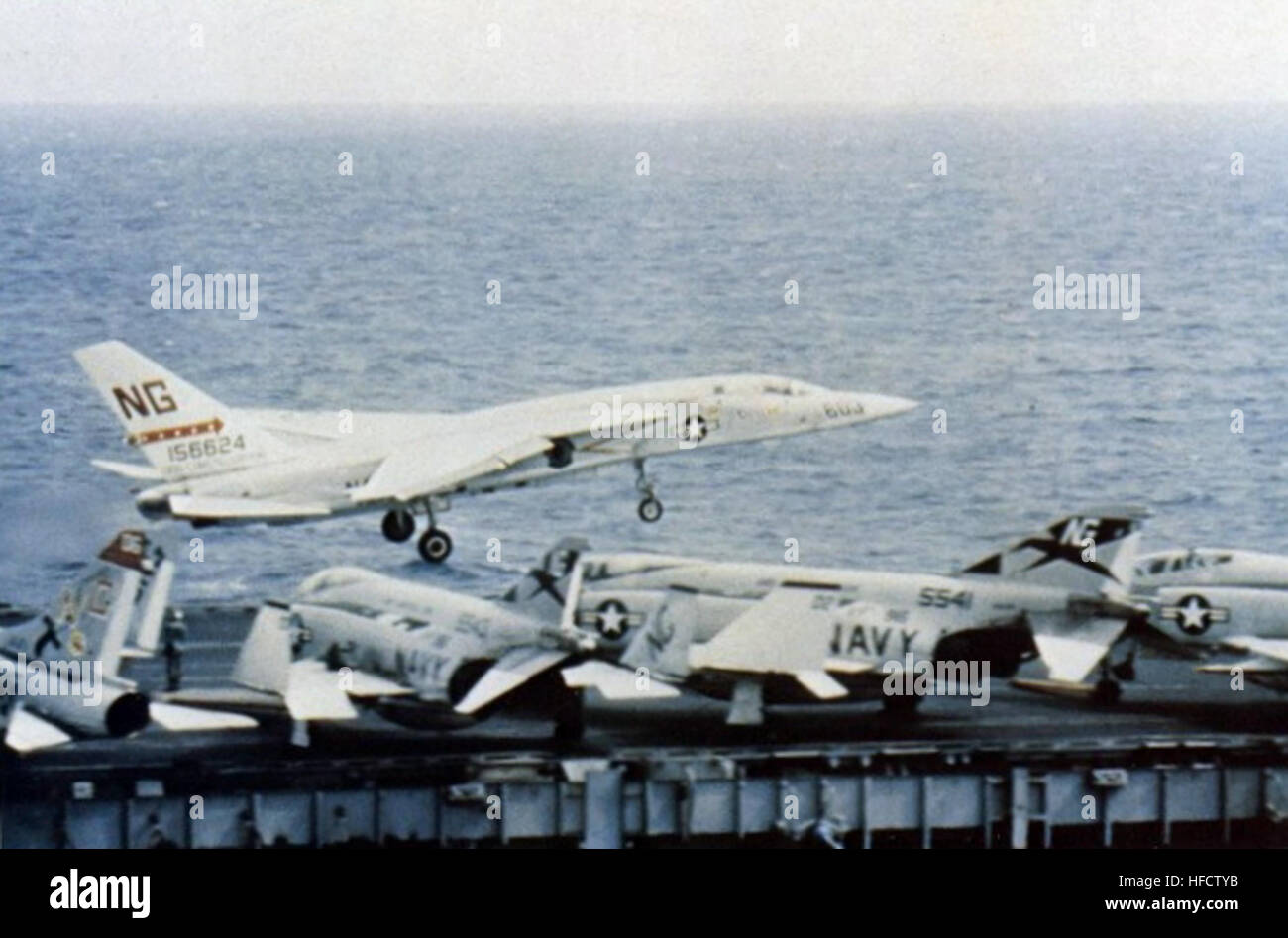 An RA-5C reconnaissance aircraft from RVAH-5 takes off from the ...