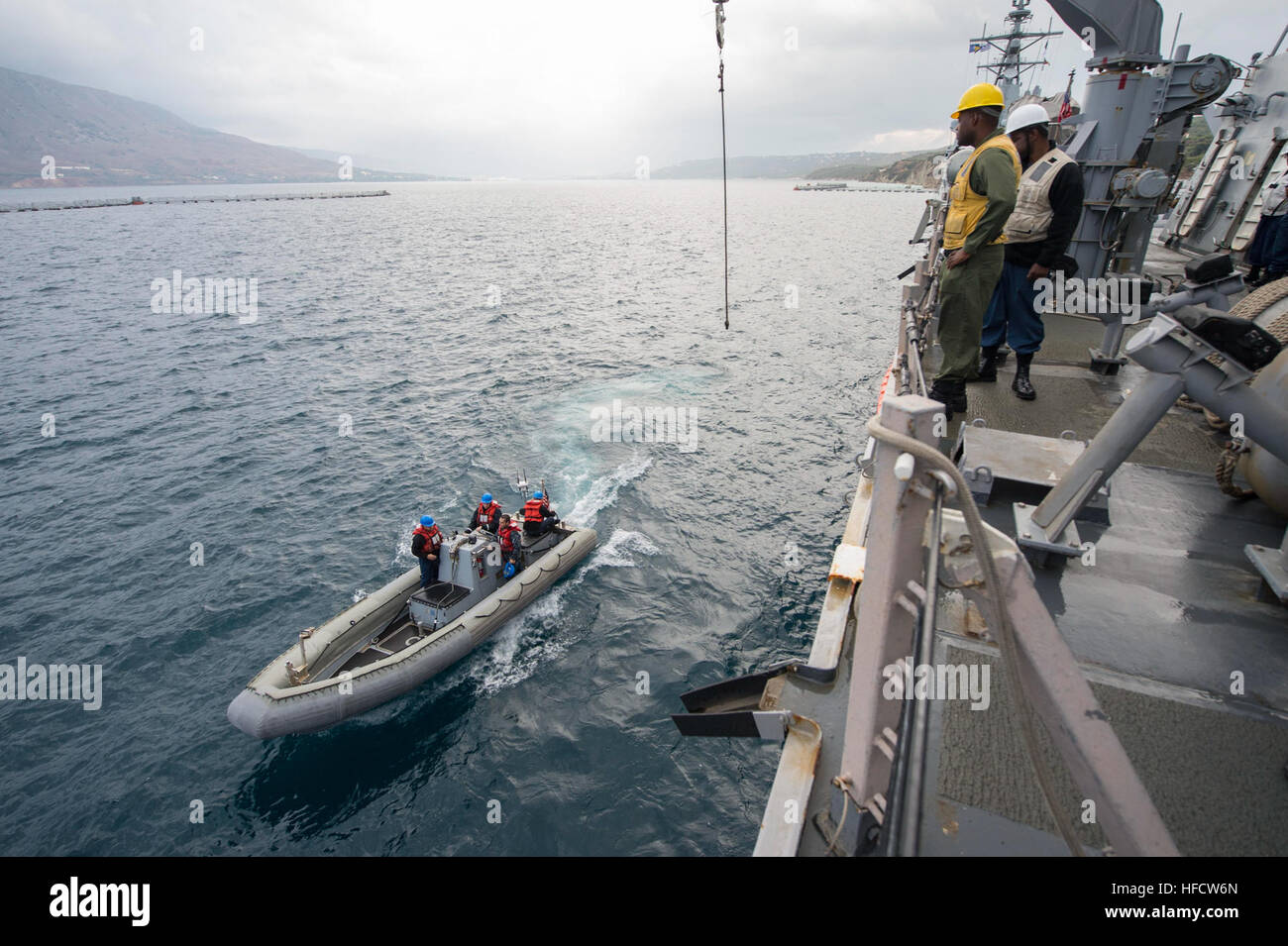 131116-N-VC236-011 SOUDA BAY, Greece (Nov. 16, 2013) Sailors launch a ...