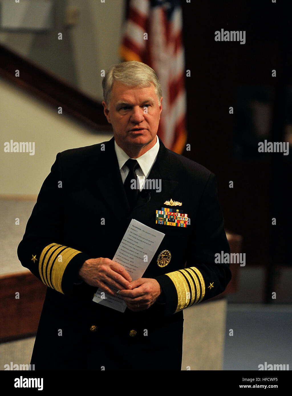 U.S. Navy Chief of Naval Operations Adm. Gary Roughead speaks at the ...