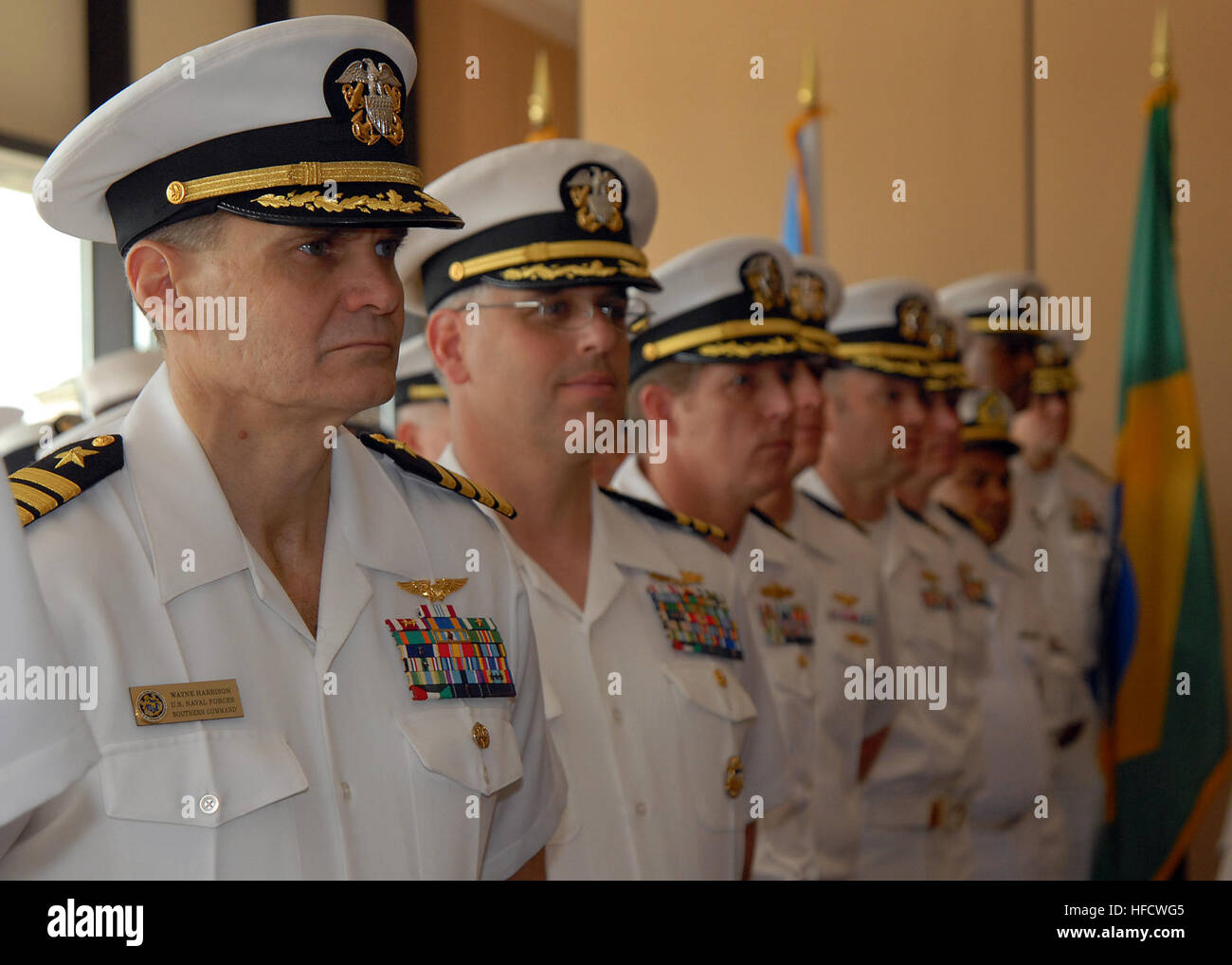 Staff members of U.S. Naval Forces Southern Command, U.S. 4th Fleet ...