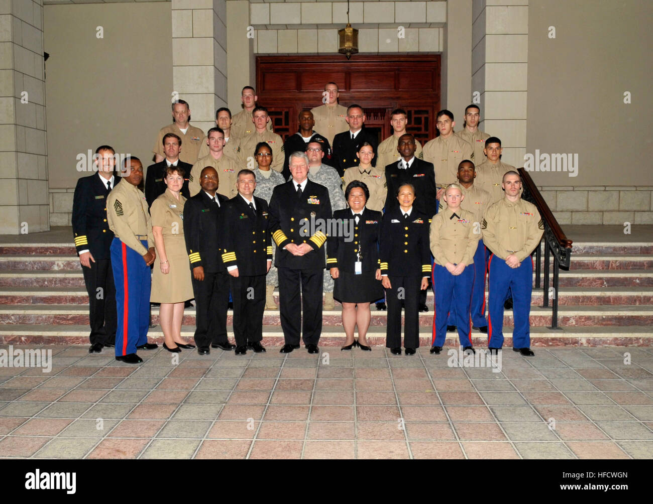 U.S. Navy Chief of Naval Operations Adm. Gary Roughead, foreground ...
