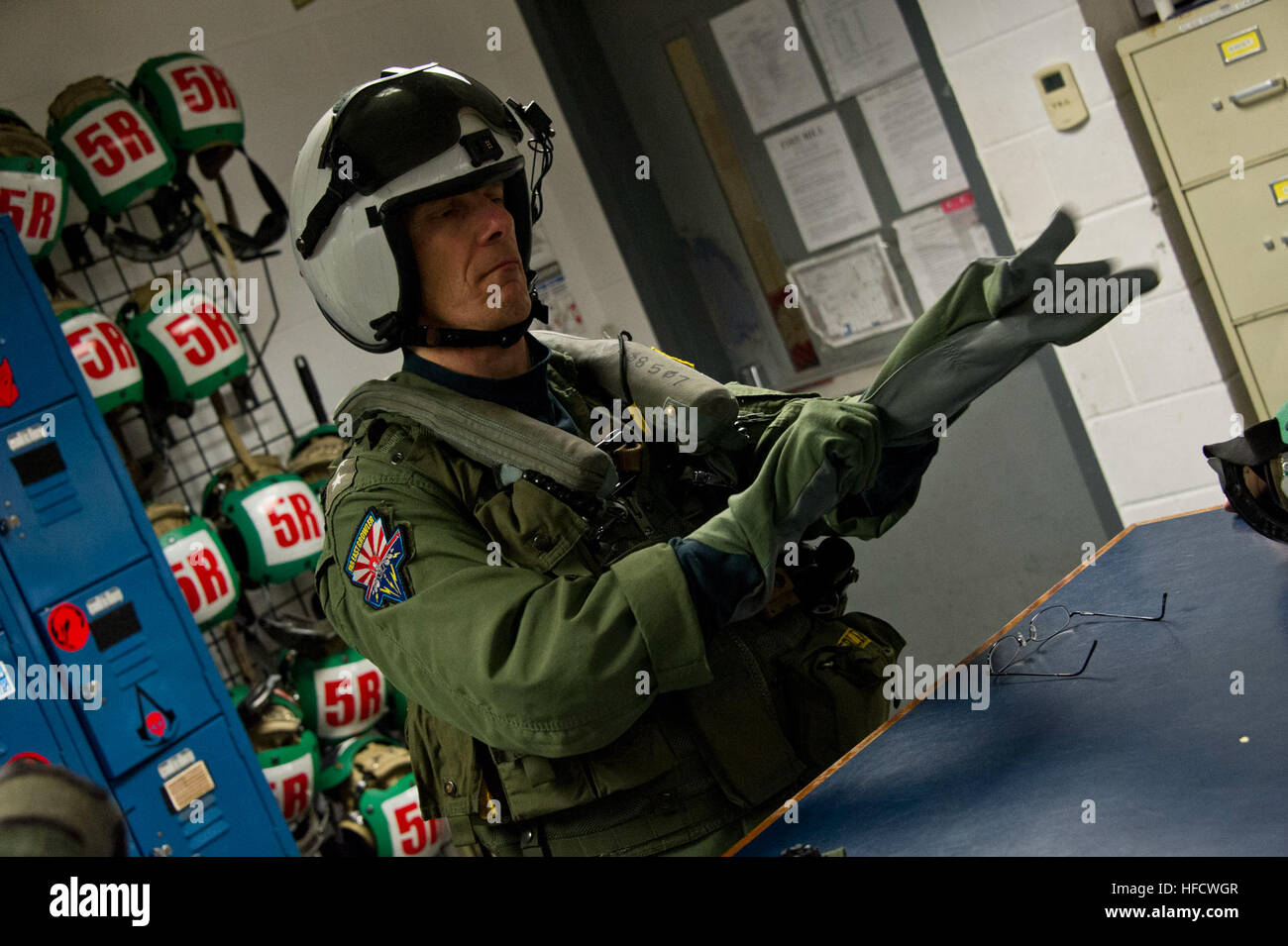 Rear Adm. J.R. Haley, Commander, Naval Air Force Atlantic flew in an MH ...