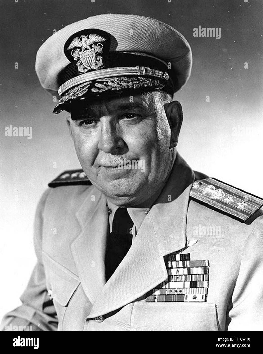 Rear Admiral John M. Hoskins b&w Stock Photo - Alamy