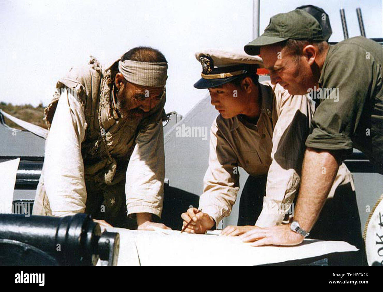 Republic of Korea Navy officer and U.S. Navy officer question North ...