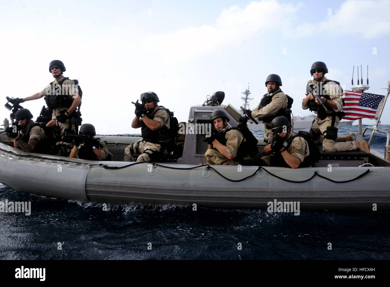 The guided-missile destroyer USS Halsey's (DDG 97) visit, board, search ...
