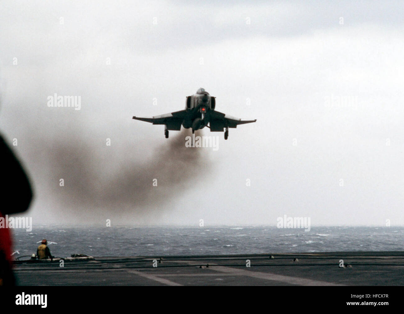 RF-4B VMFP-3 approaching USS Midway (CV-41) 1983 Stock Photo - Alamy