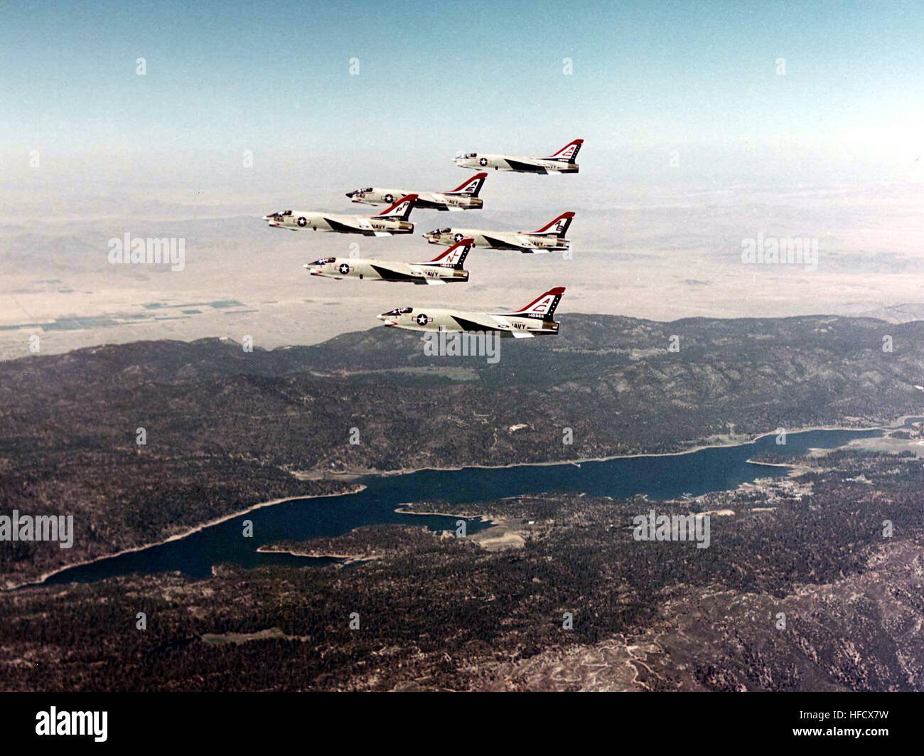 RF-8G Crusaders of VFP-63 over California 1976 Stock Photo - Alamy