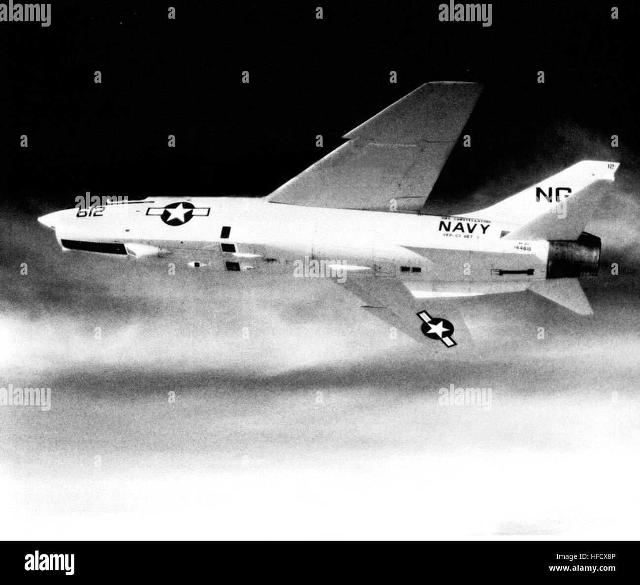 RF-8G Crusader of VFP-63 in flight c1978 Stock Photo - Alamy