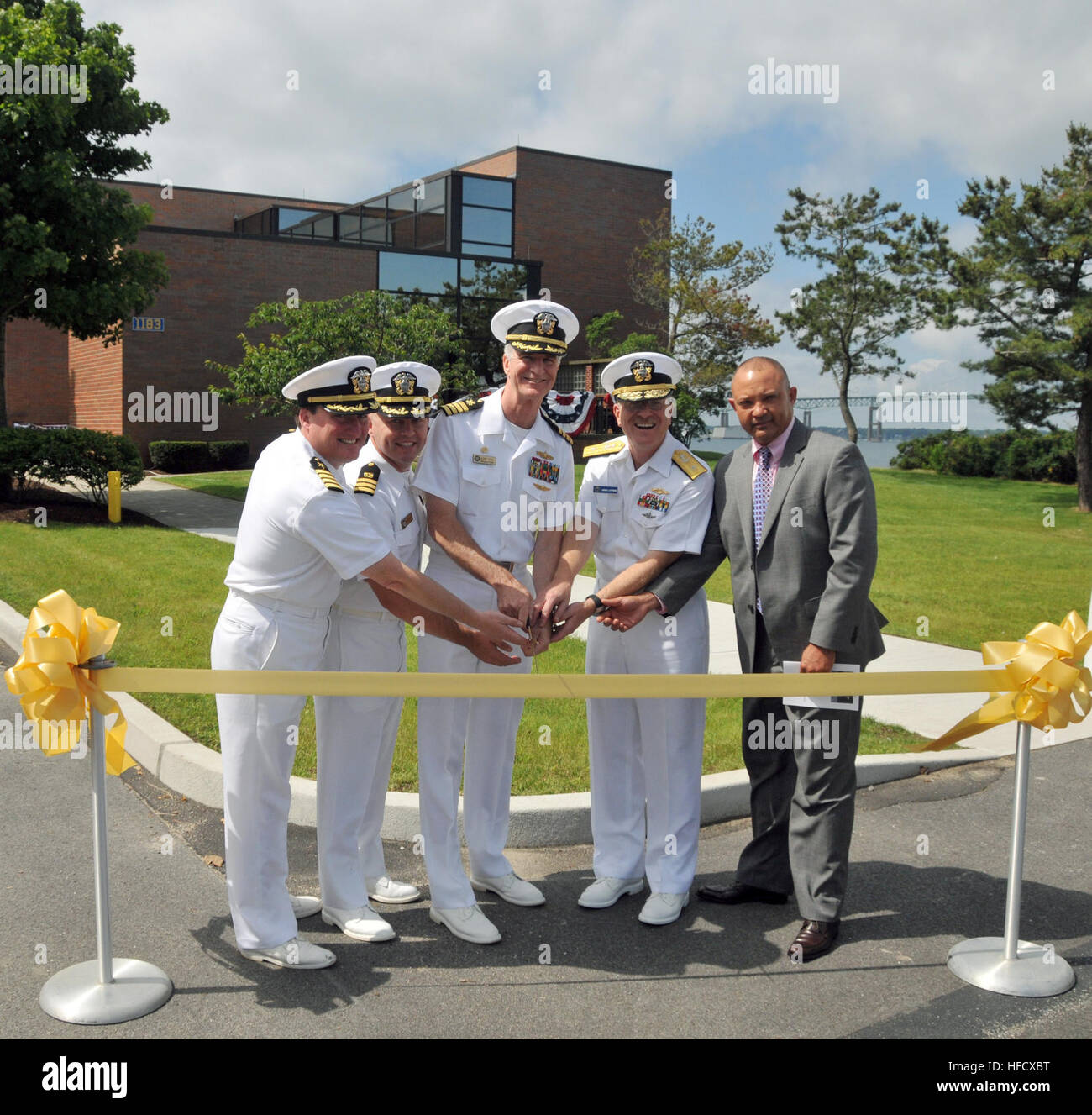 Rear Adm. Arnold O. Lotring (center), chief operating officer, Naval ...