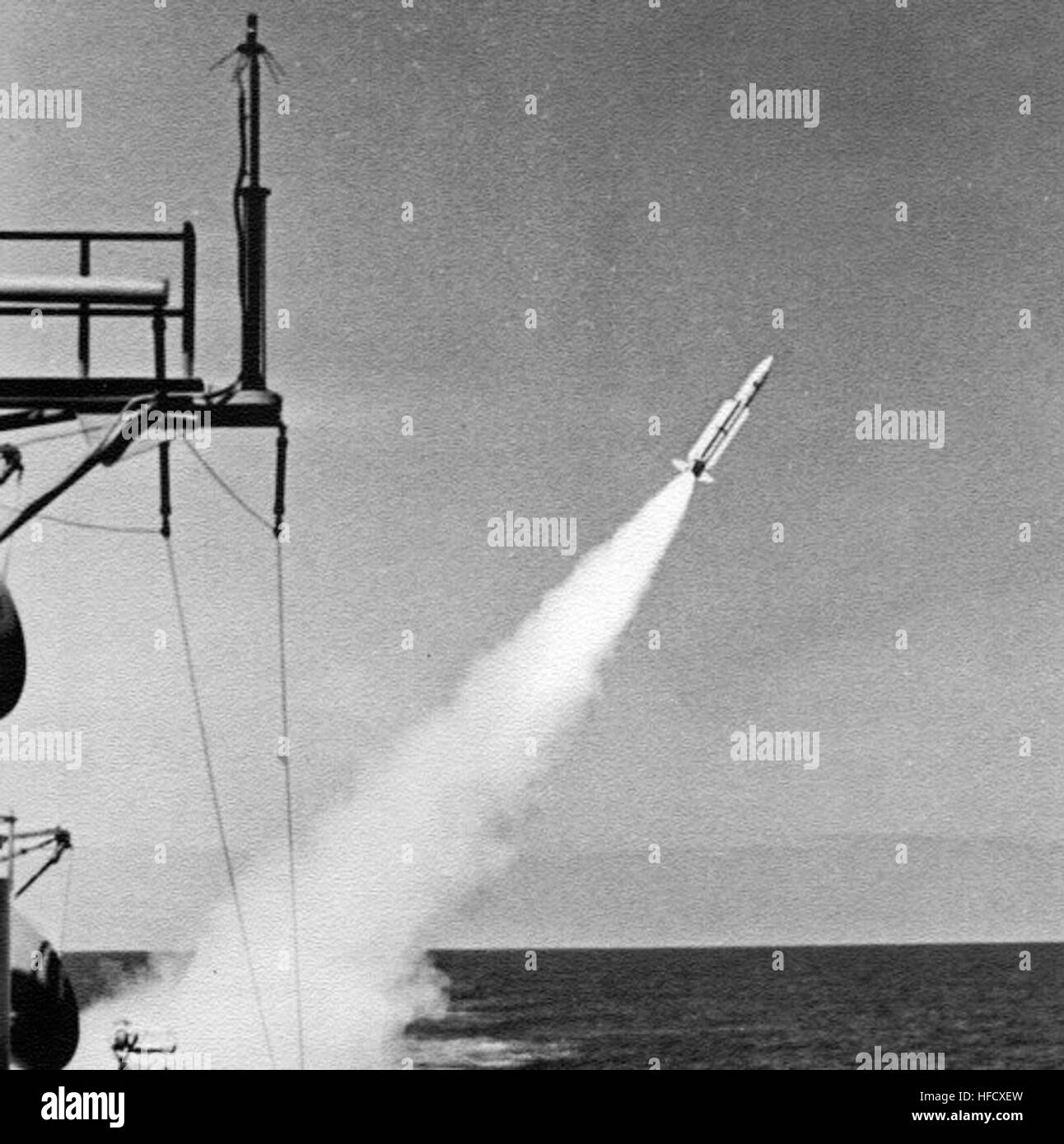 RIM-24 launch from USS Berkeley (DDG-15) 1970 Stock Photo - Alamy