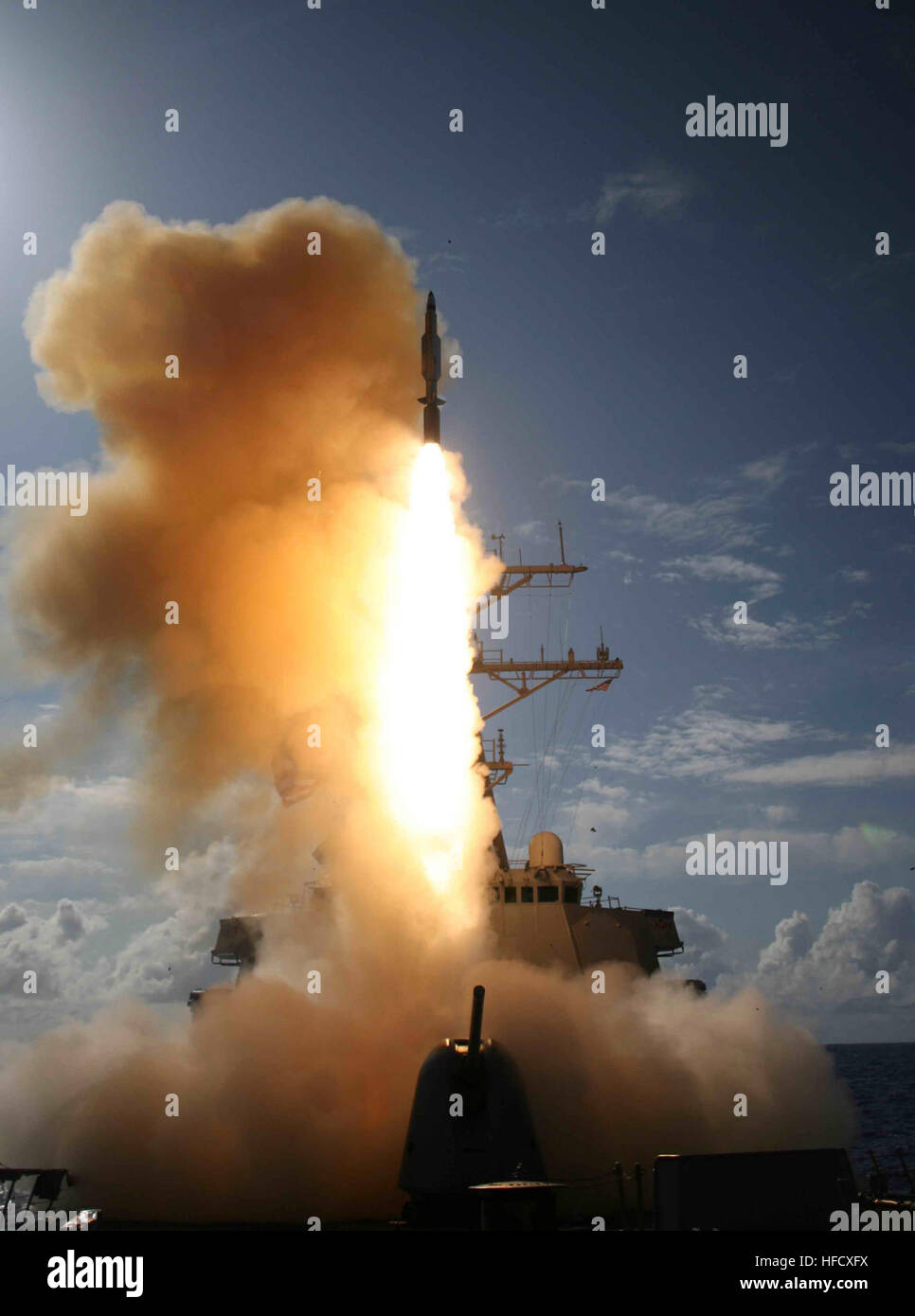 Standard missile 3 launched from uss hi-res stock photography and ...
