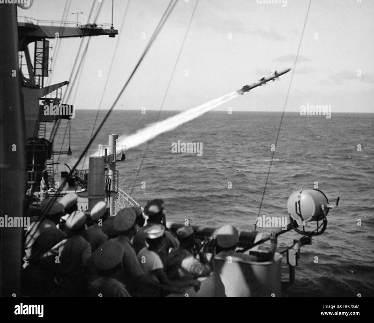 RIM-8 Talos launch USS Galveston (CLG-3) 1959 Stock Photo - Alamy