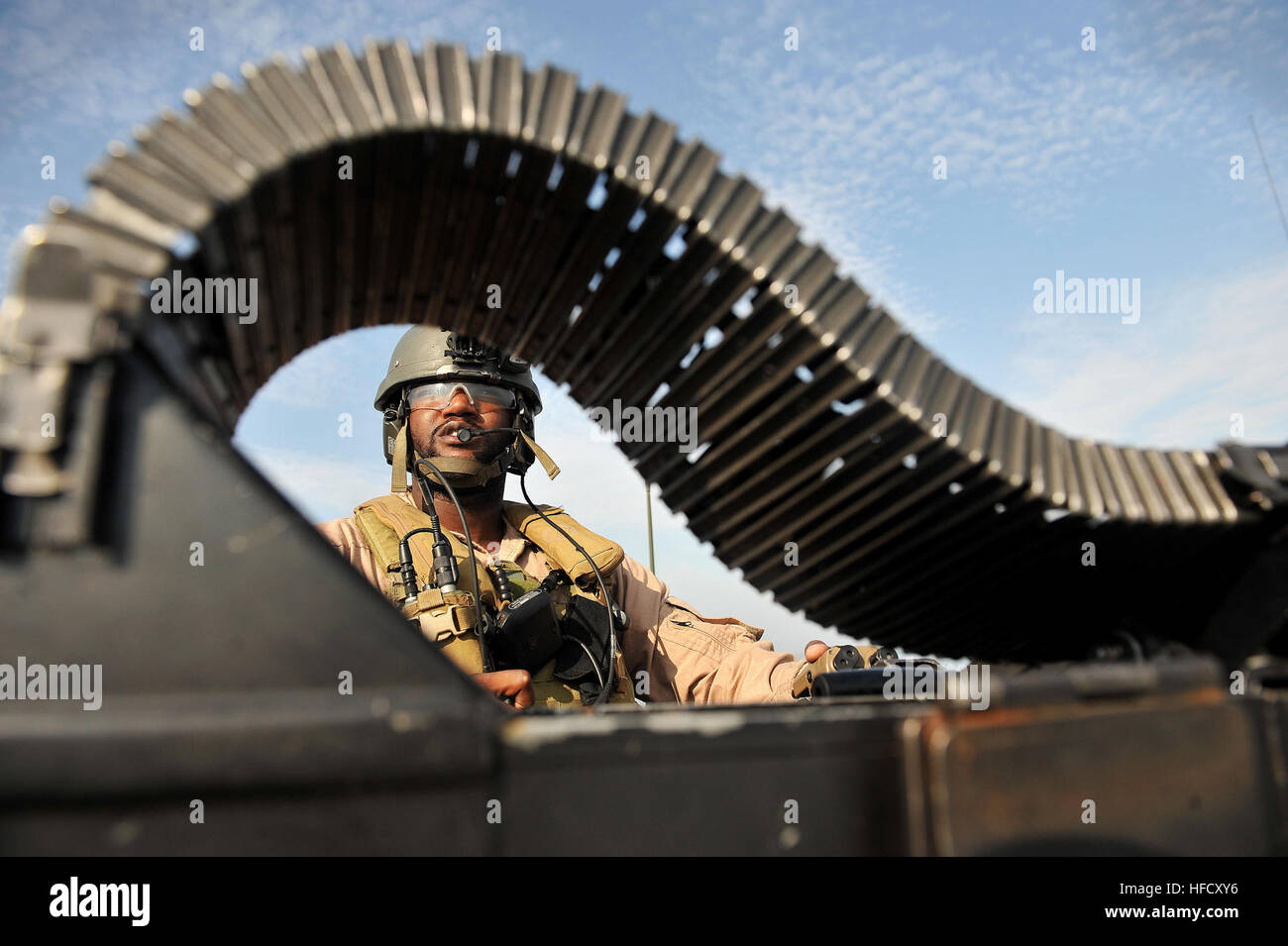 A sailor assigned to Riverine Squadron 2 participates in pre-deployment ...