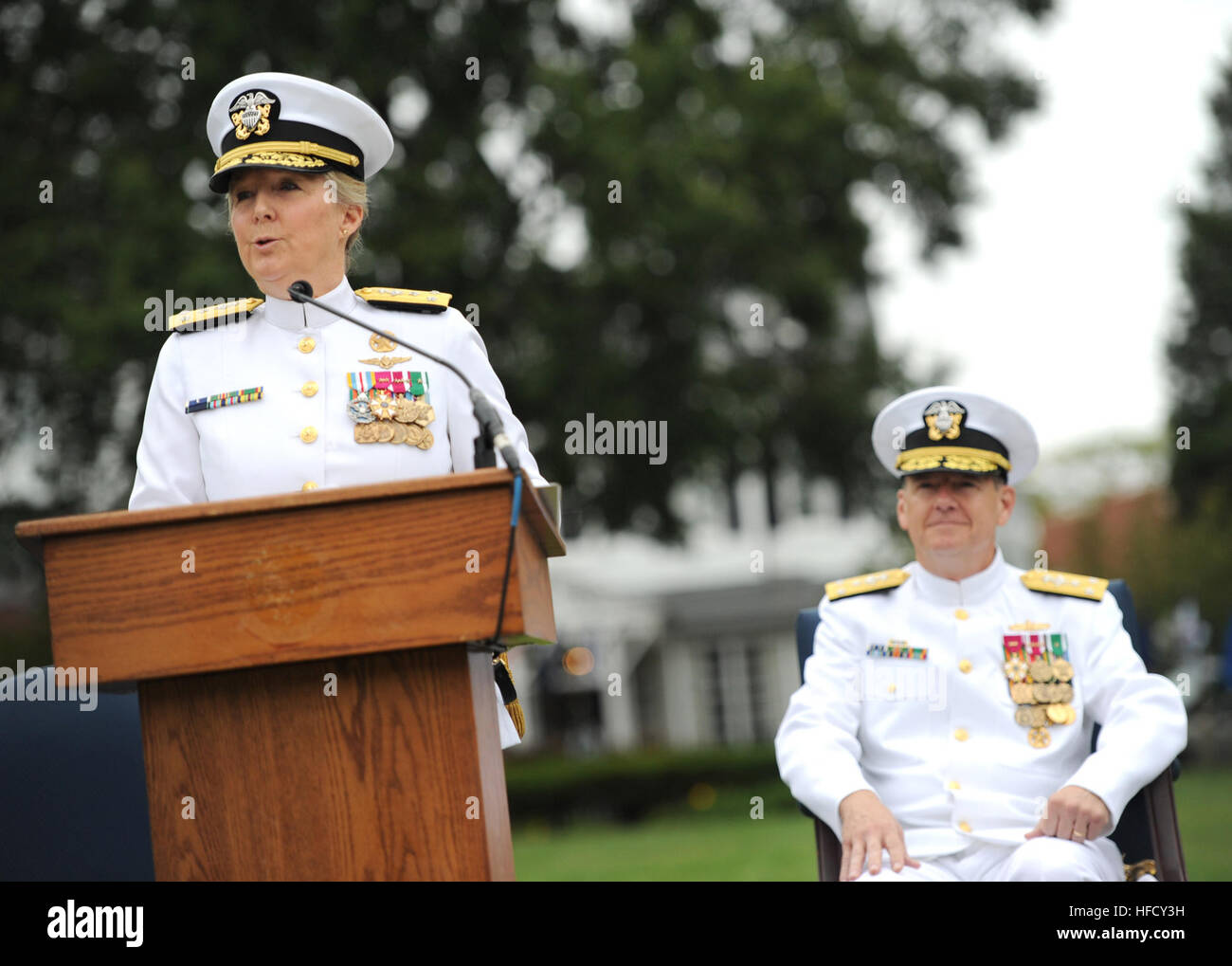Chief of Navy Reserve Vice Adm. Robin R. Braun was relieved by Vice Adm ...
