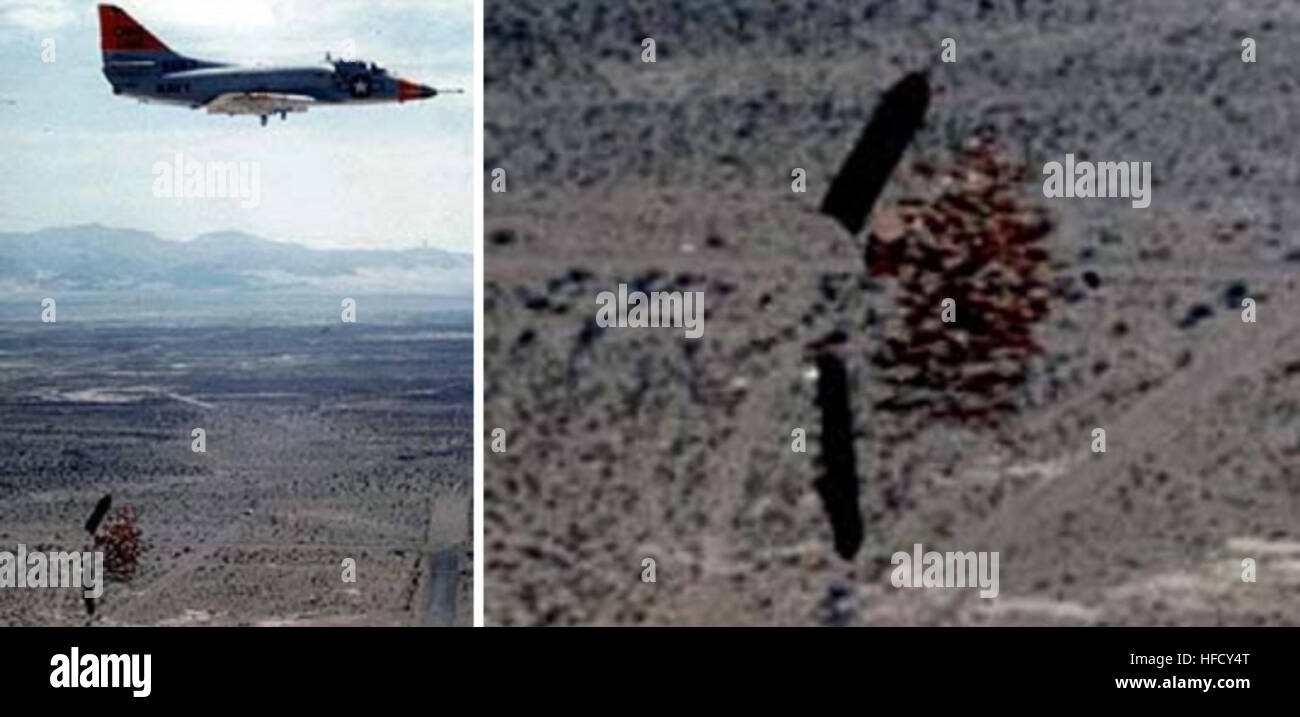 Rockeye cluster bomb after drop with bomblets Stock Photo - Alamy