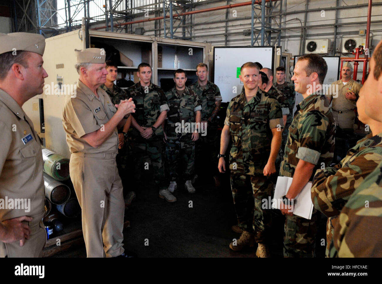 Chief of Naval Operations Adm. Gary Roughead speaks with Sailors ...