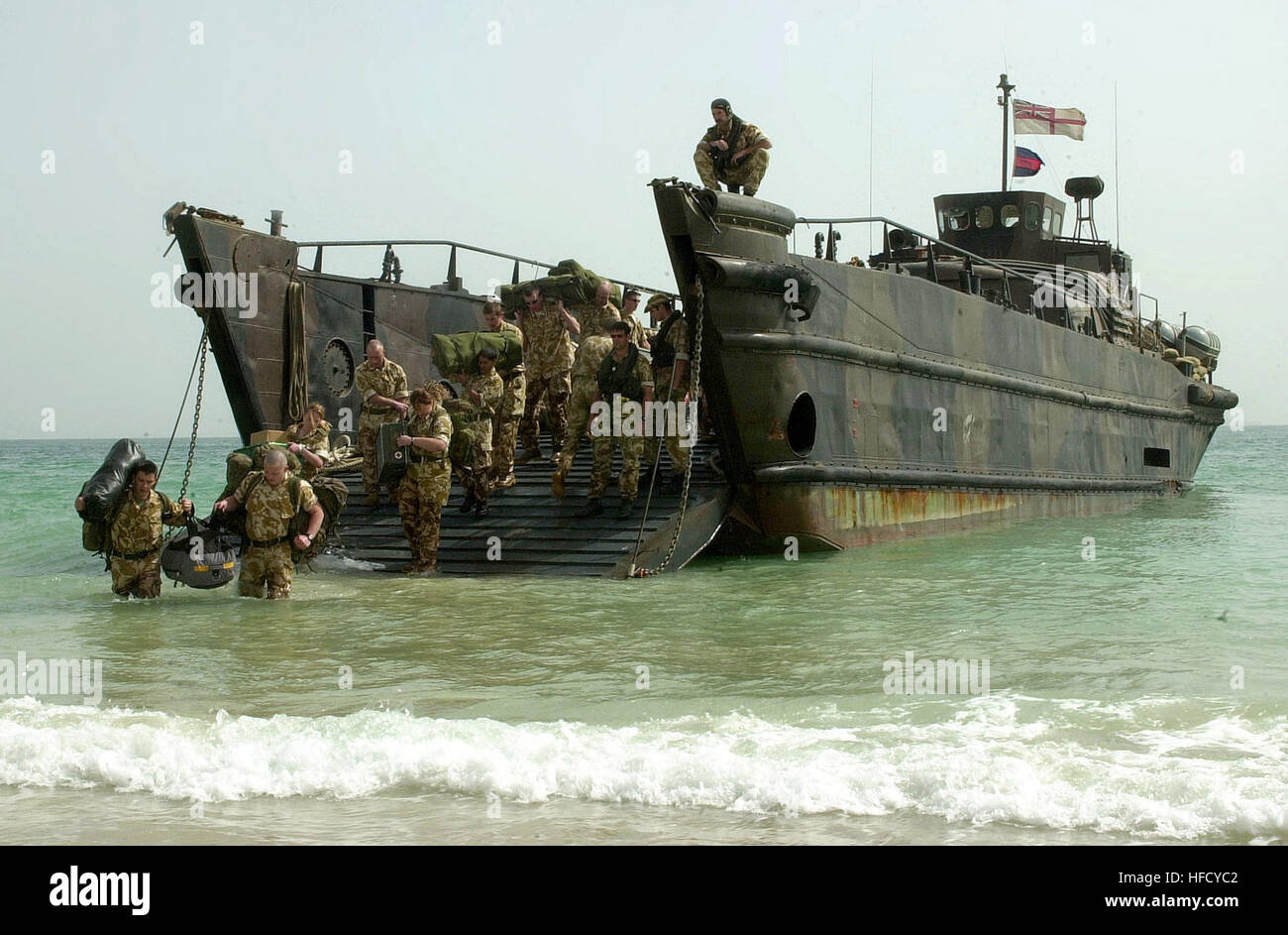 Members of the British Royal Marines came ashore at Tijuana Beach ...