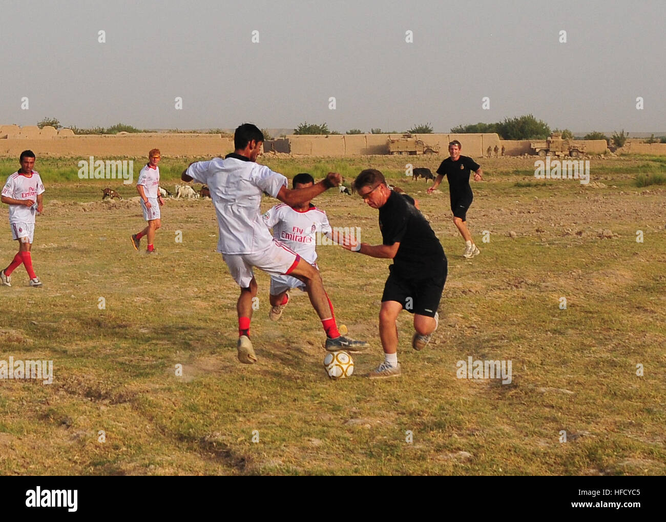 Afghan National Army soldiers and ISAF Royal Marines participate in a ...