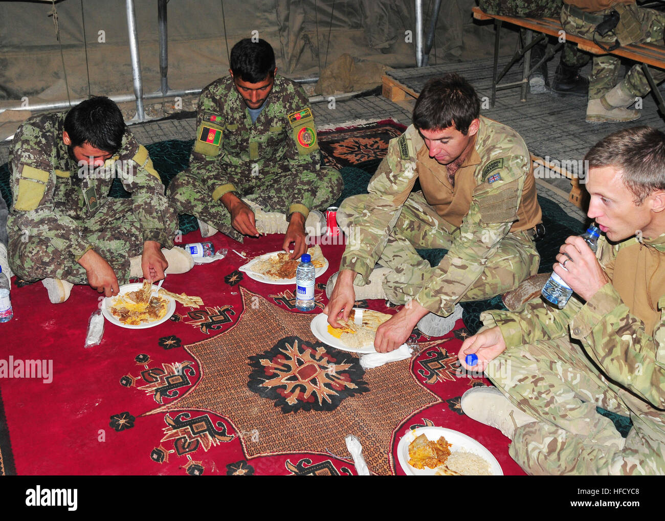 Members of Patrol Base 5's Aghan National Army (ANA) contingent join ...
