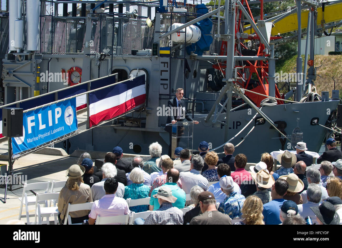 The Floating Instrument Platform (FLIP), a 355-foot research vessel ...