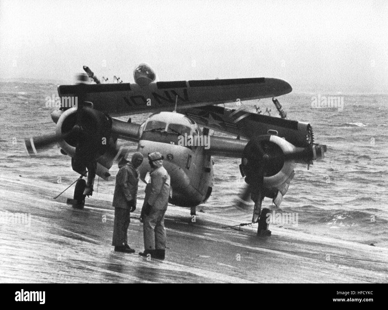 S-2D of VS-35 warms up aboard USS Hornet (CVS-12) c1966 Stock Photo - Alamy