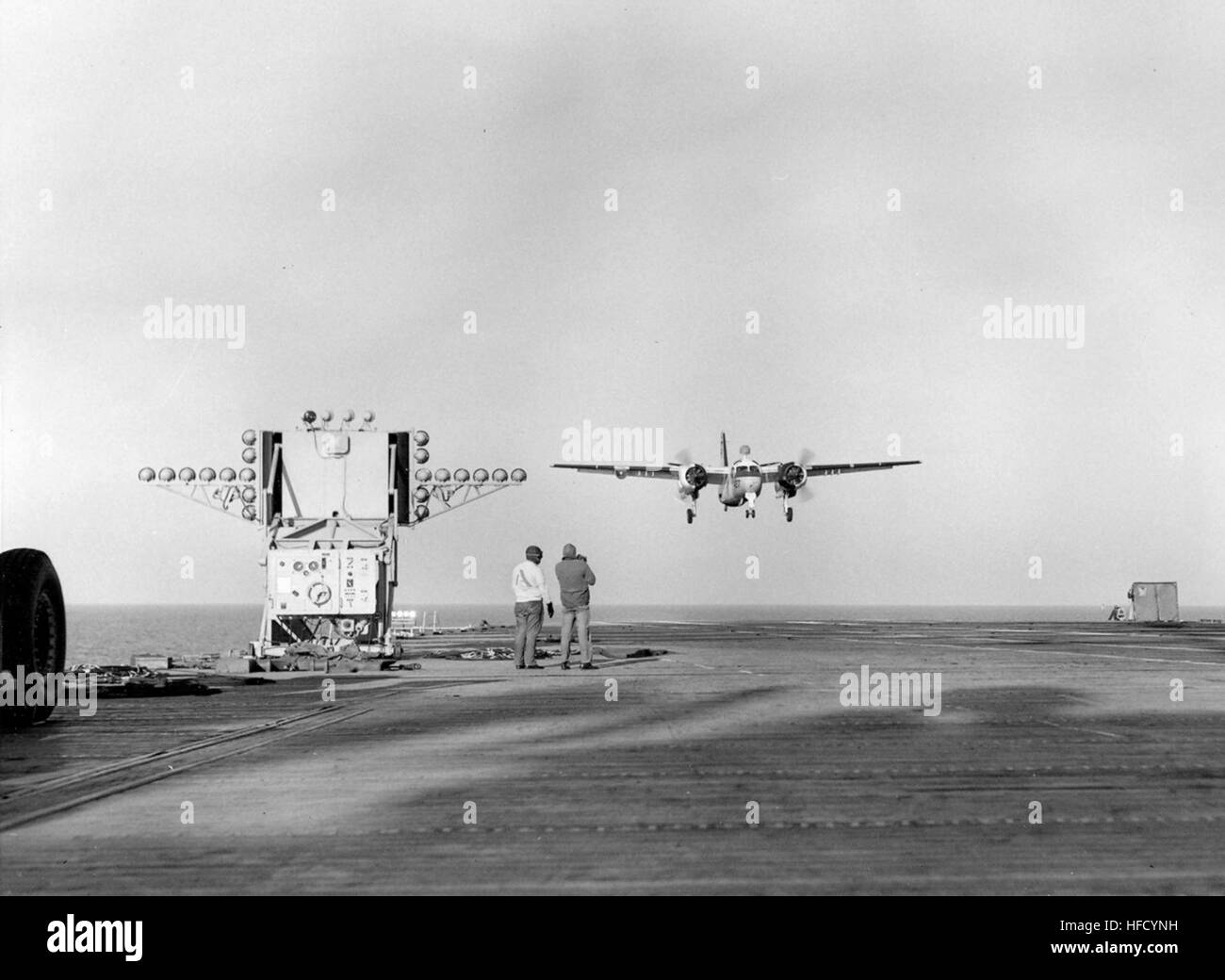 S-2 Tracker landing on USS Antietam (CVS-36) 1961 Stock Photo - Alamy
