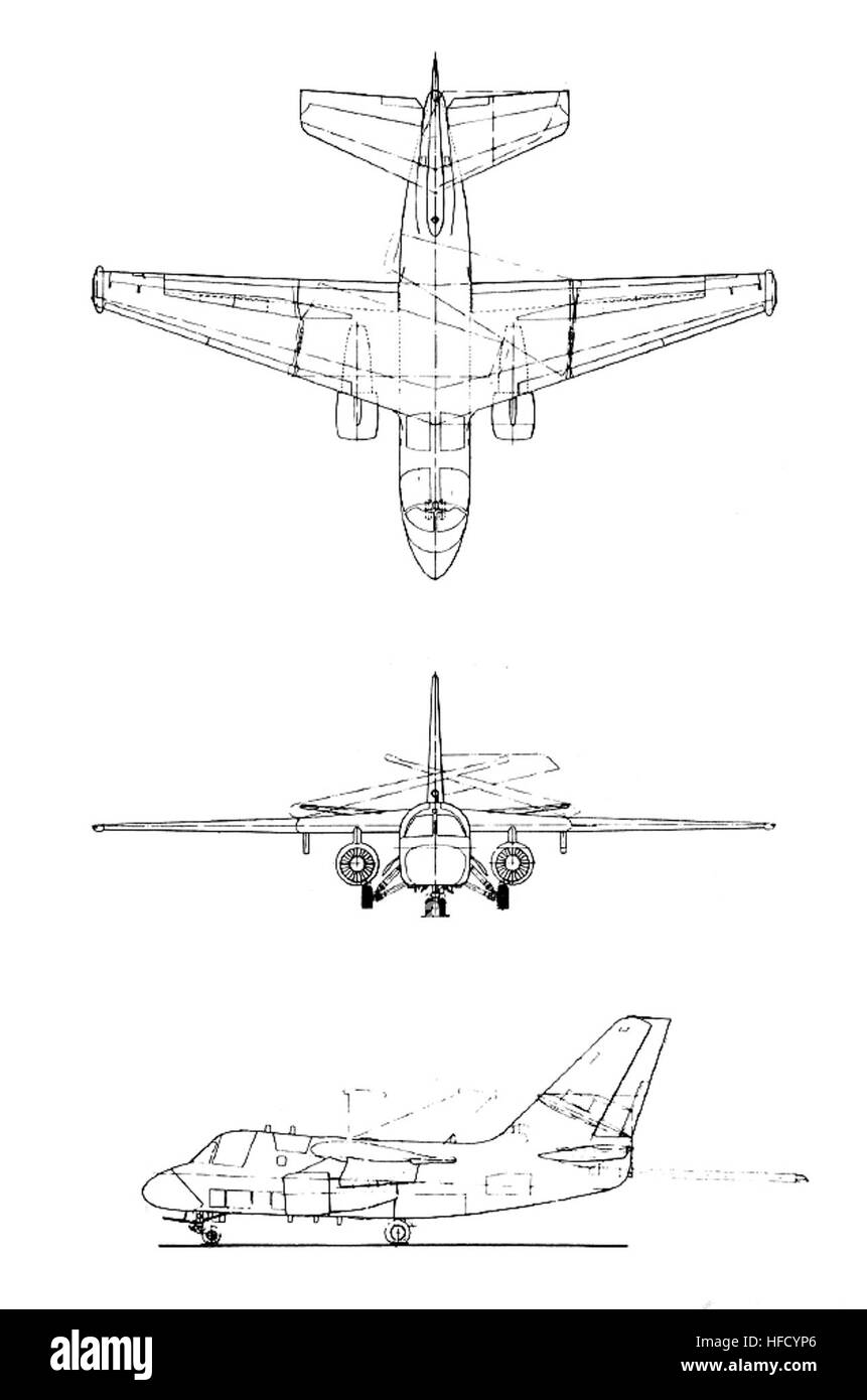 S-3A 3 side drawing Stock Photo - Alamy