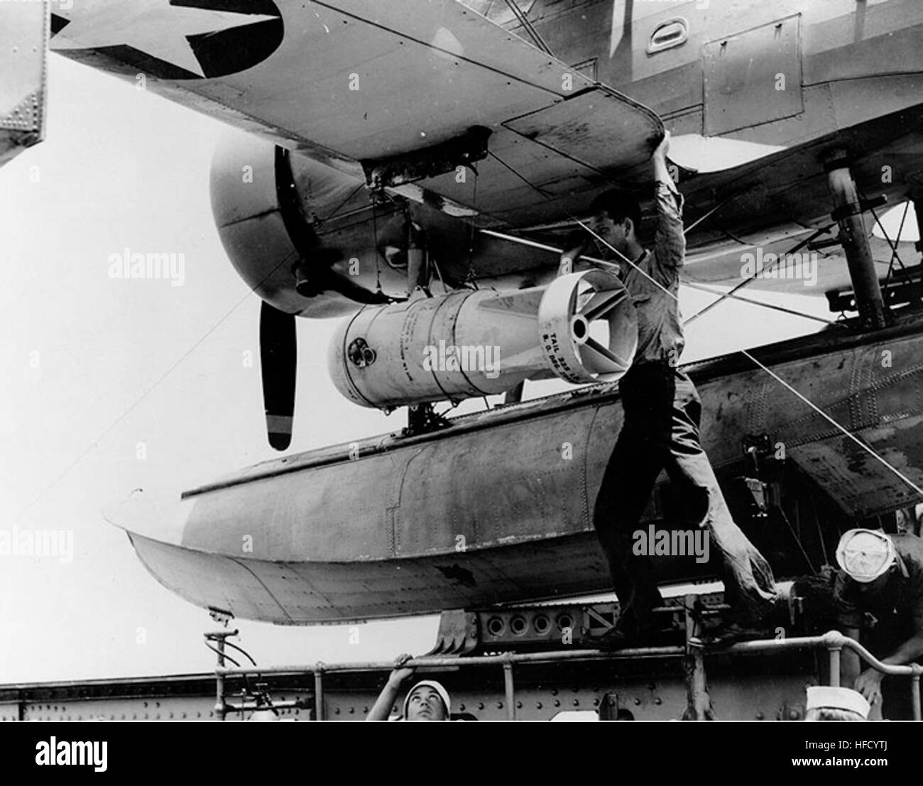 Aircraft catapult flight deck Black and White Stock Photos & Images - Alamy