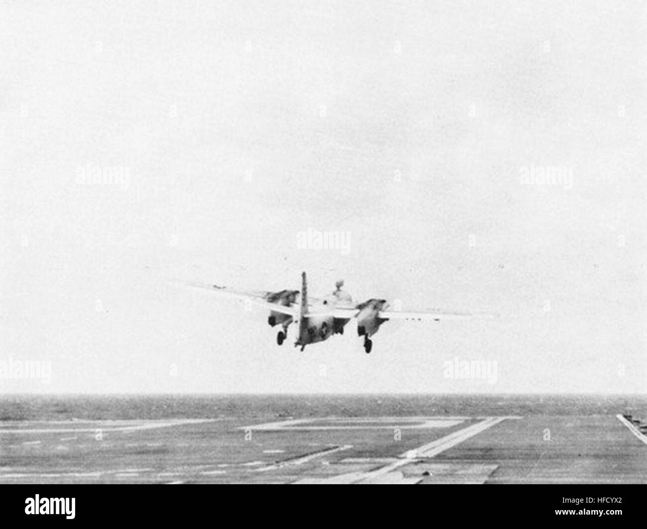 S2F-1 Tracker of VS-31 is launched from USS Antietam (CVS-36) in 1956 ...