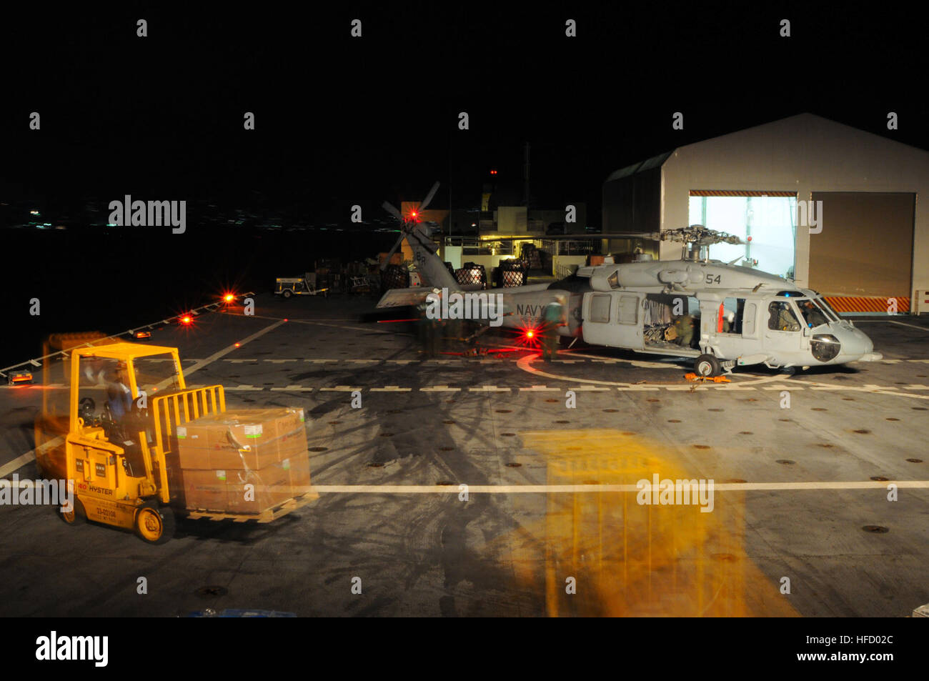 Sailors aboard the Military Sealift Command hospital ship USNS Comfort ...