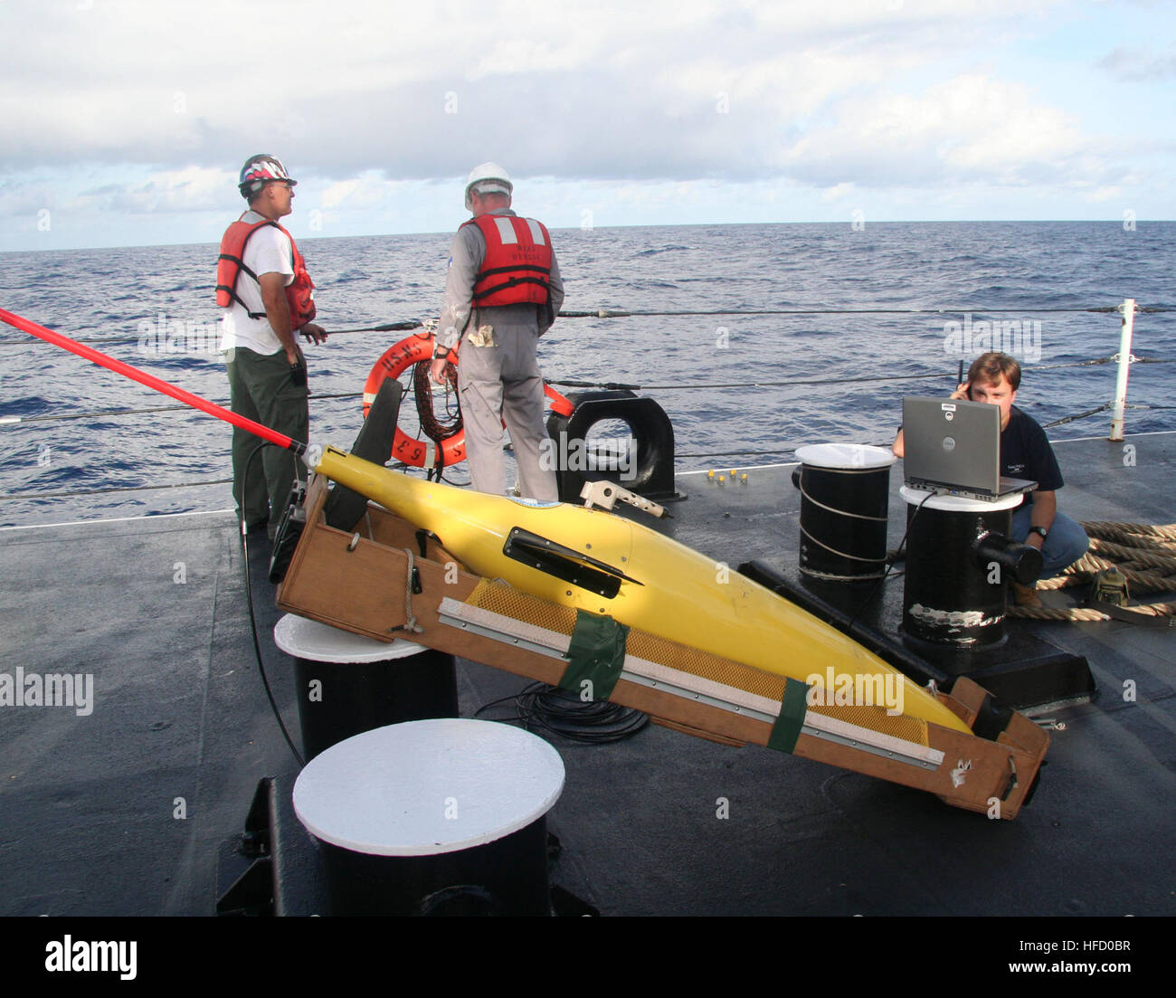 Danielle Bryant, right, an oceanographer from the Naval Oceanographic ...