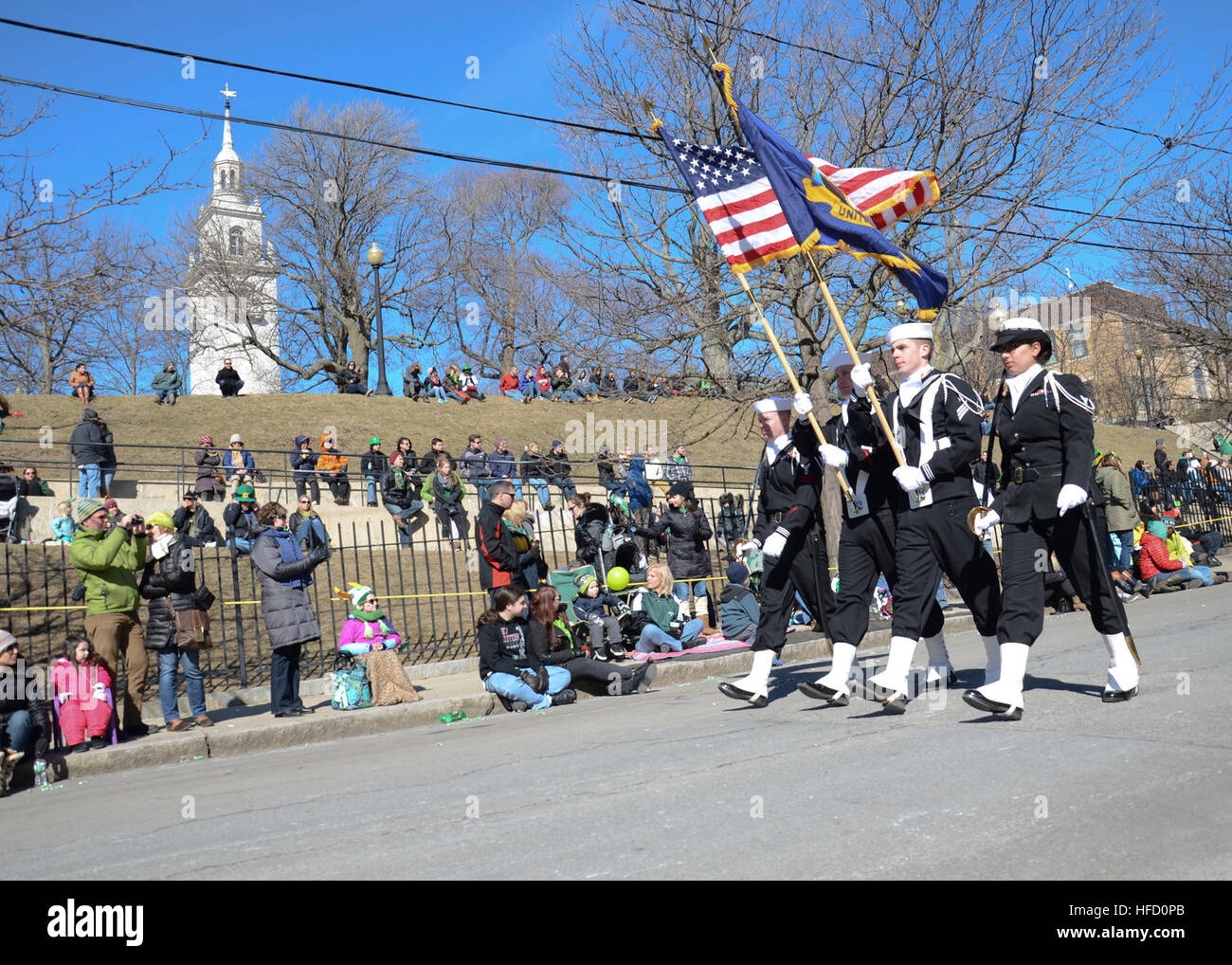 BOSTON (March 16, 2014) Sailors assigned to USS Constitution march in ...