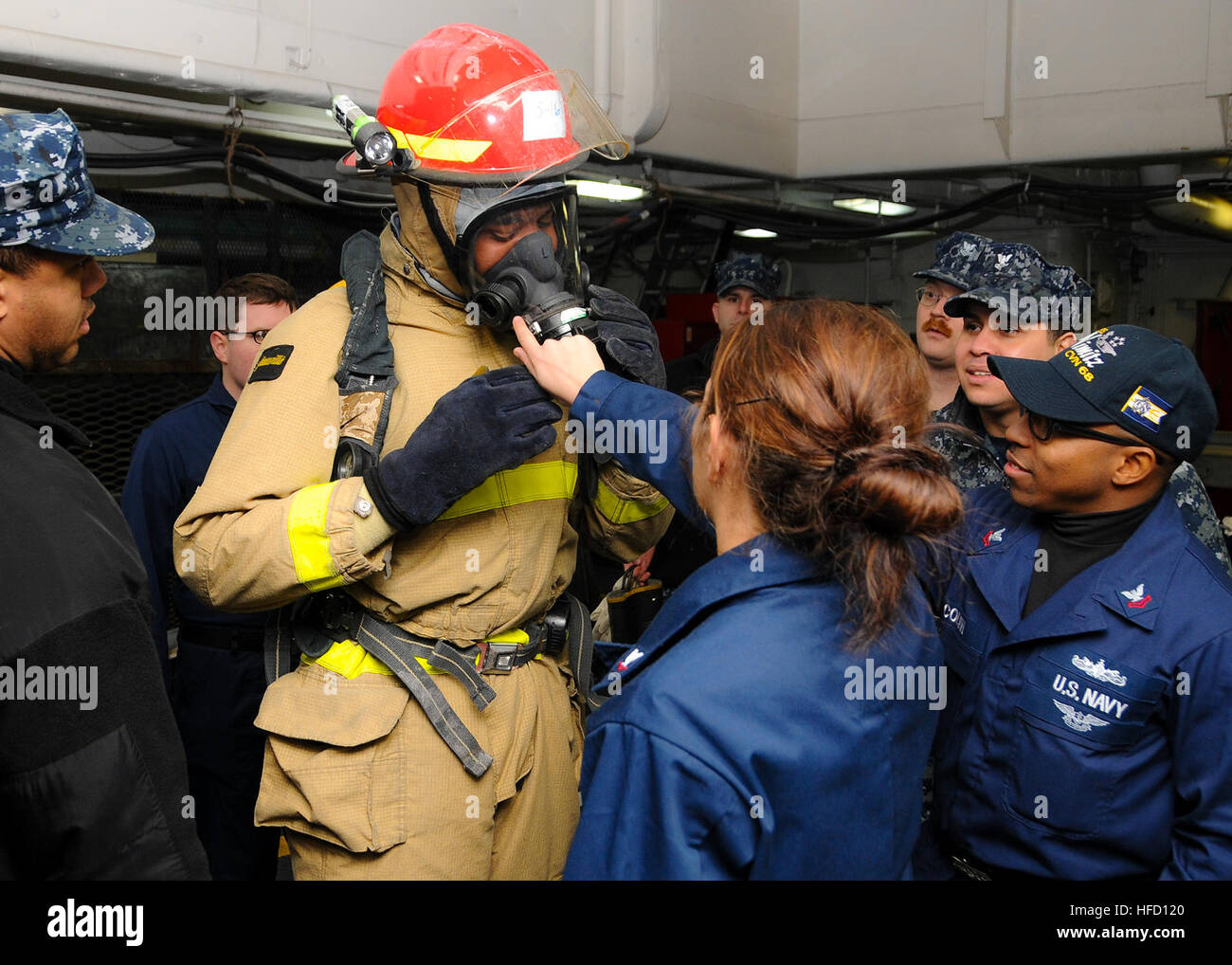 EVERETT, Wash. (Jan, 17, 2013) New Sailors aboard the aircraft carrier ...