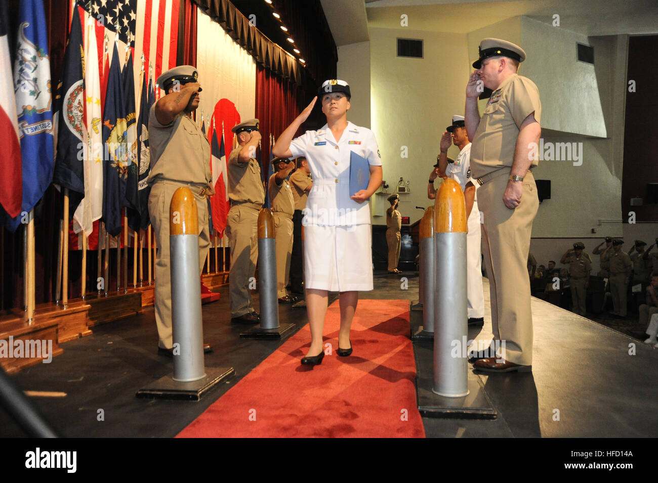 Honorary Chief Petty Officer Etsuko Nakamura, assigned to Japan ...