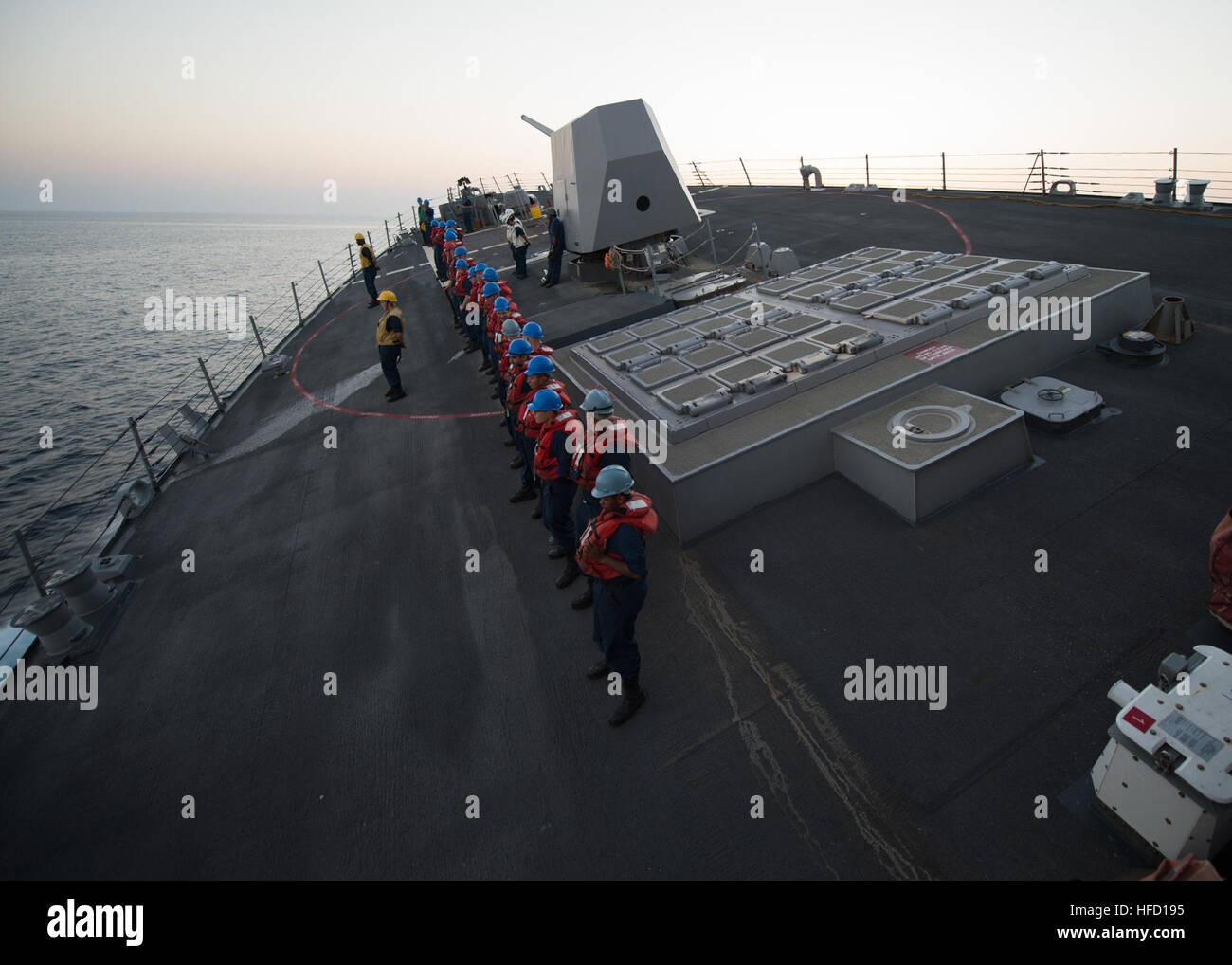 ARABIAN GULF (Nov. 11, 2013) Sailors aboard the guided-missile ...
