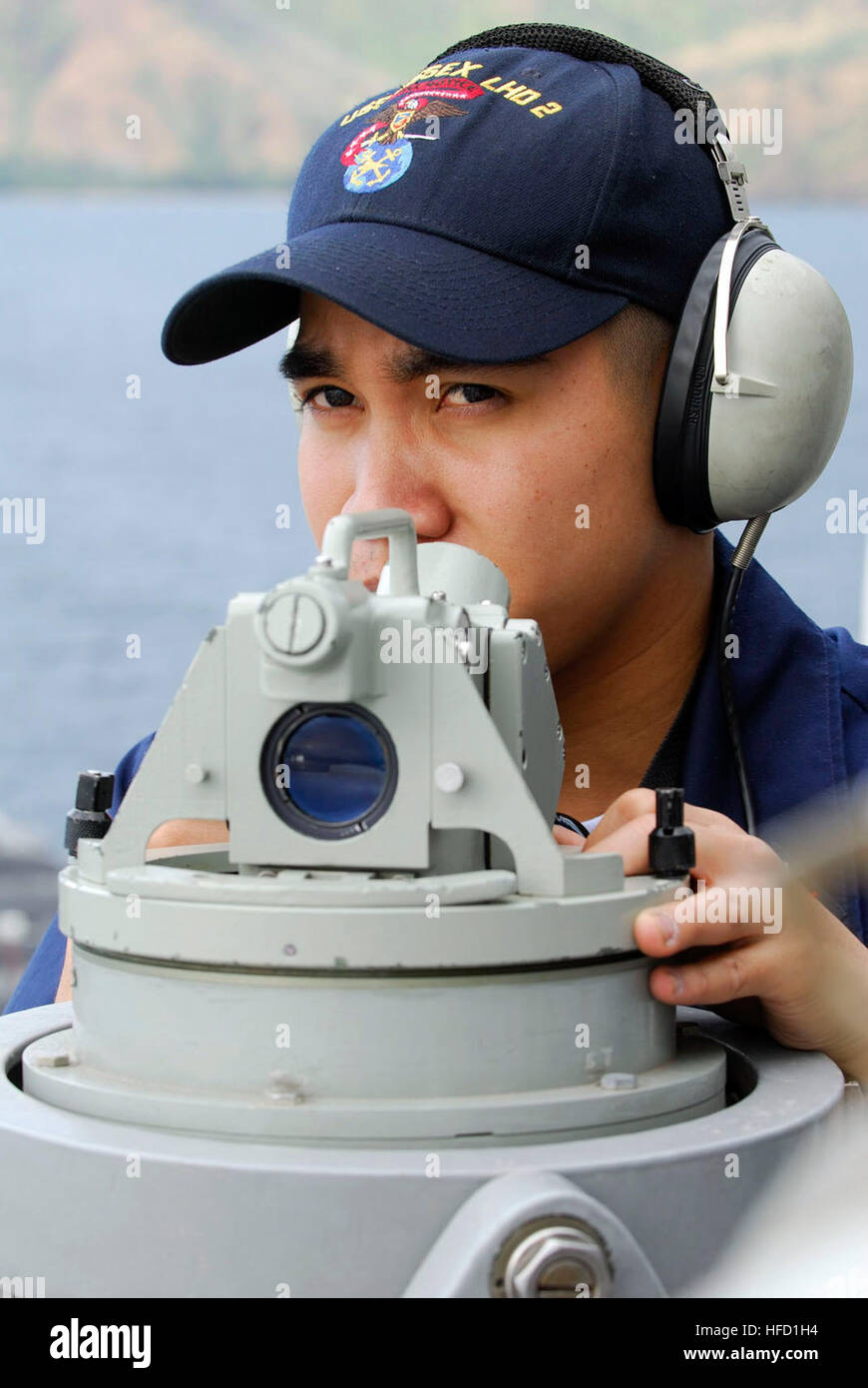 Petty Officer 3rd Class Ruffie Salazar, assigned to the forward ...