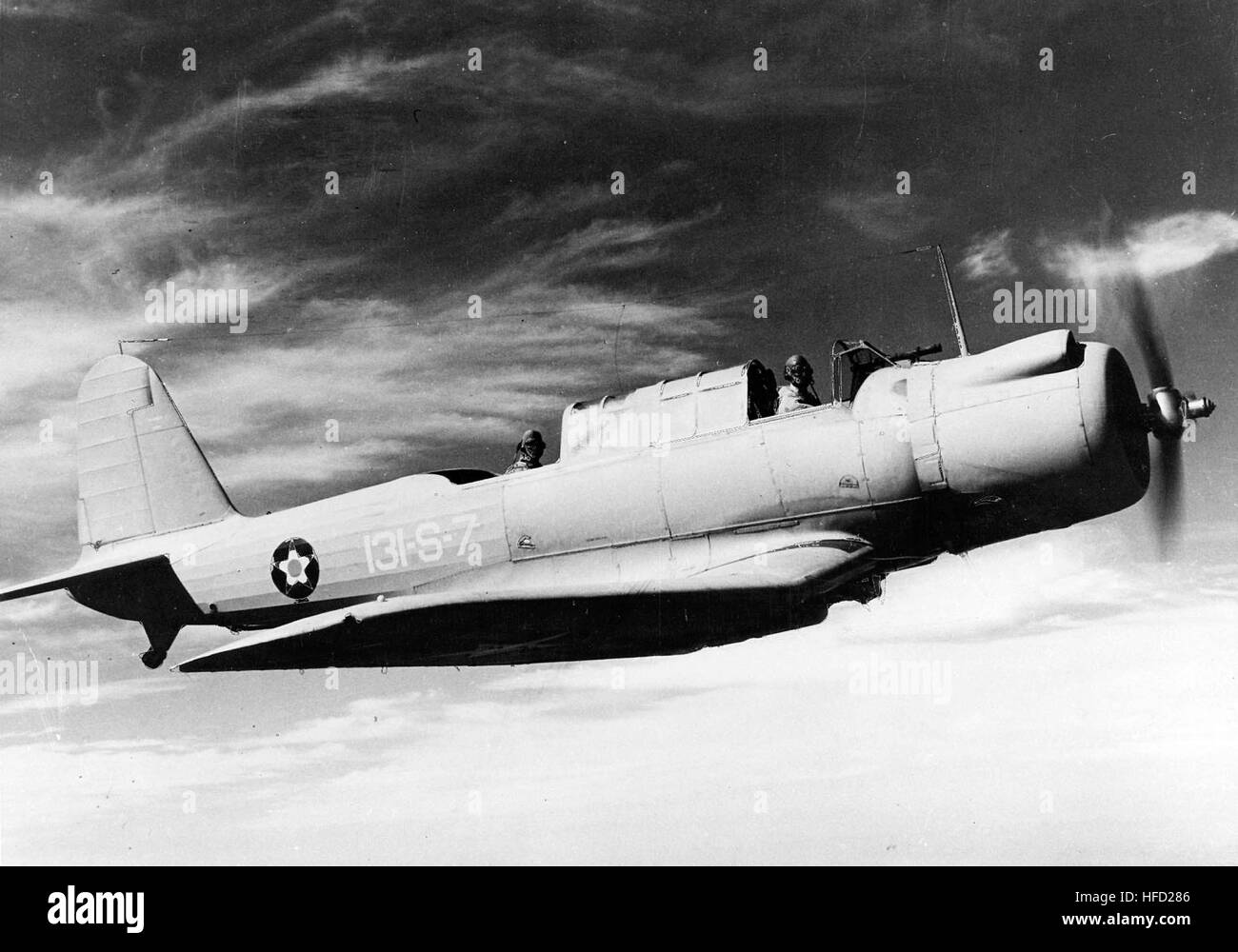 SB2U-3 VMSB-131 in flight c1941 Stock Photo - Alamy