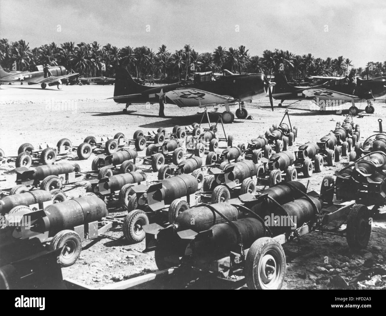 SBD-5 Dauntless bombers of VMSB-231 on Majuro in March 1944 Stock Photo ...