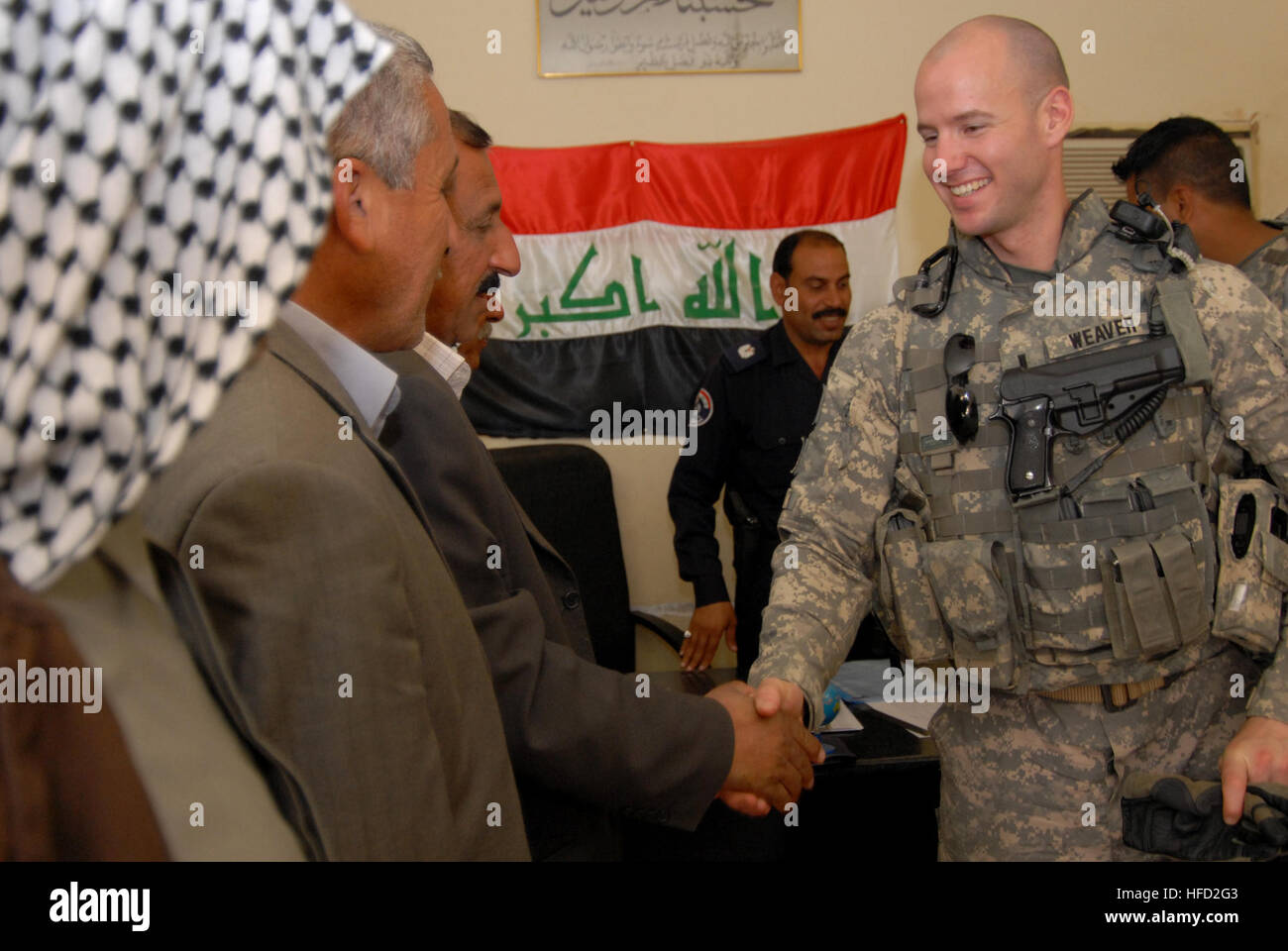 U.S. Army 1st Lt. Douglas Weaver from Tully, N.Y., of Bravo Company ...