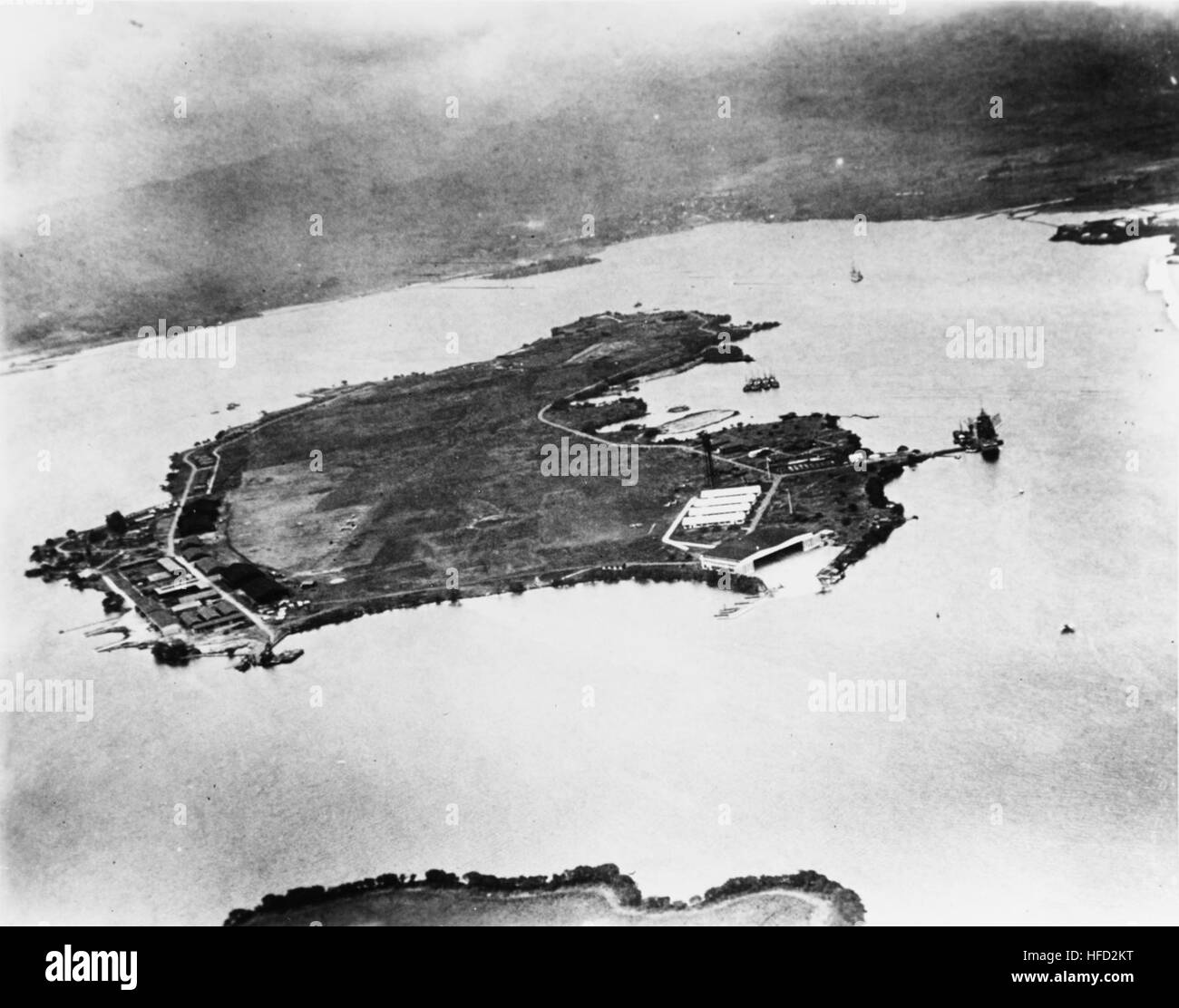Aerial view of Ford Island (Hawaii) c1924 Stock Photo - Alamy