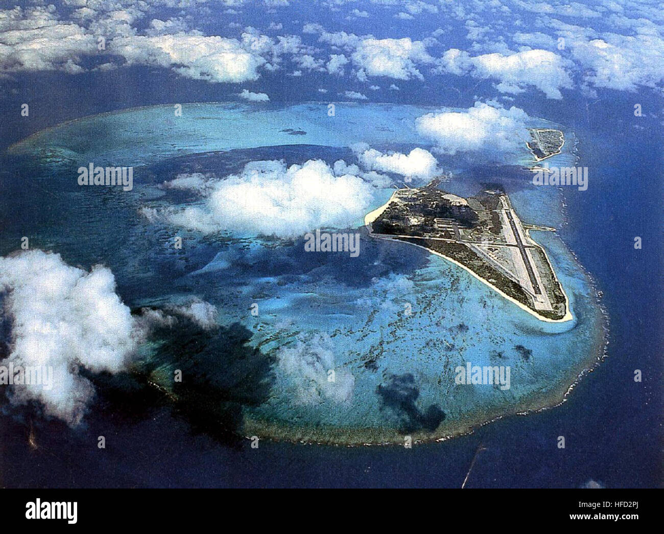 Aerial view of Midway Atoll in 1953 Stock Photo - Alamy