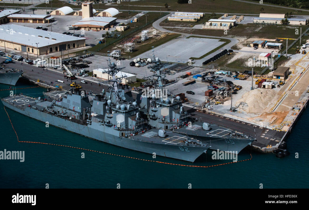 APRA HARBOR, Guam (March 5, 2016) – An aerial view from above U.S ...