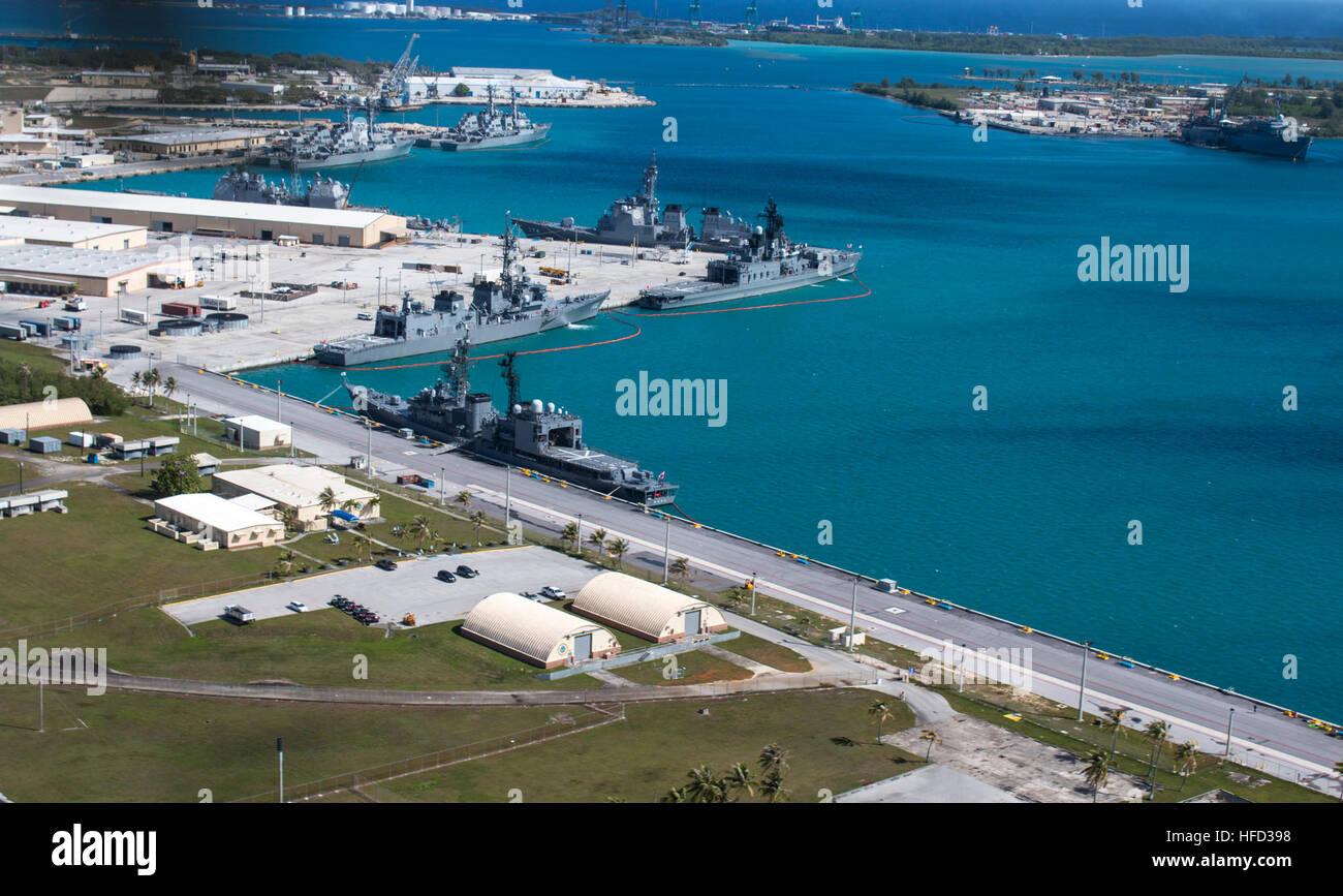 APRA HARBOR, Guam (March 5, 2016) – An aerial view from above U.S ...