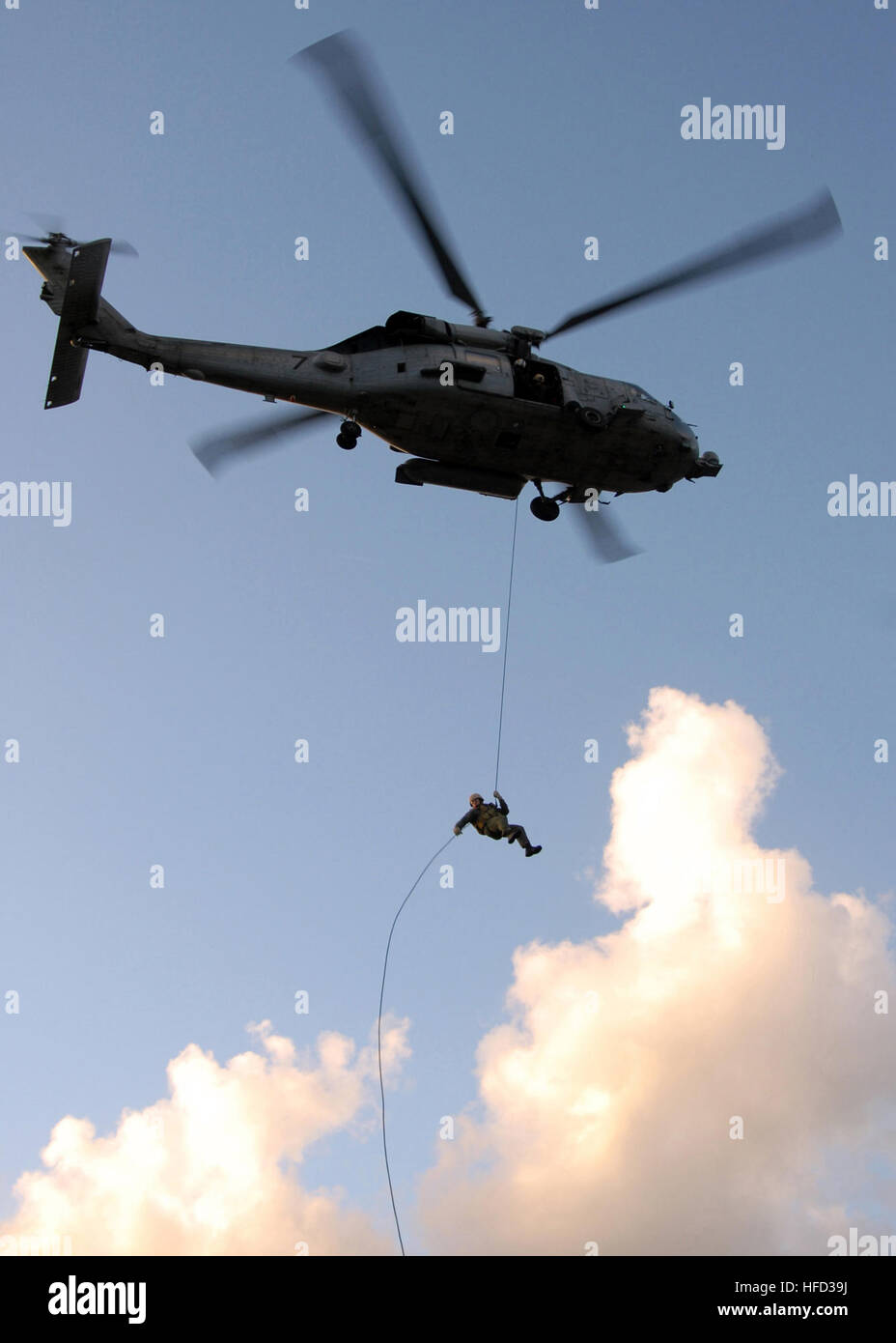 A Sailor from Explosive Ordnance Disposal Detachment Five, Platoon 501 ...