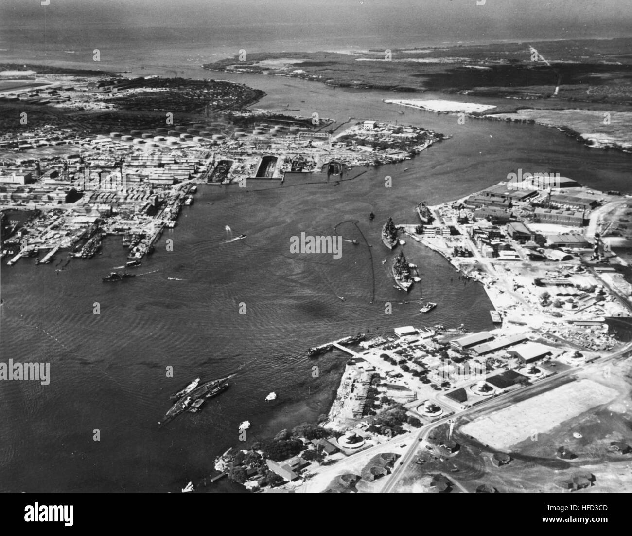 Aerial view of Pearl Harbor on 19 August 1942 Stock Photo - Alamy