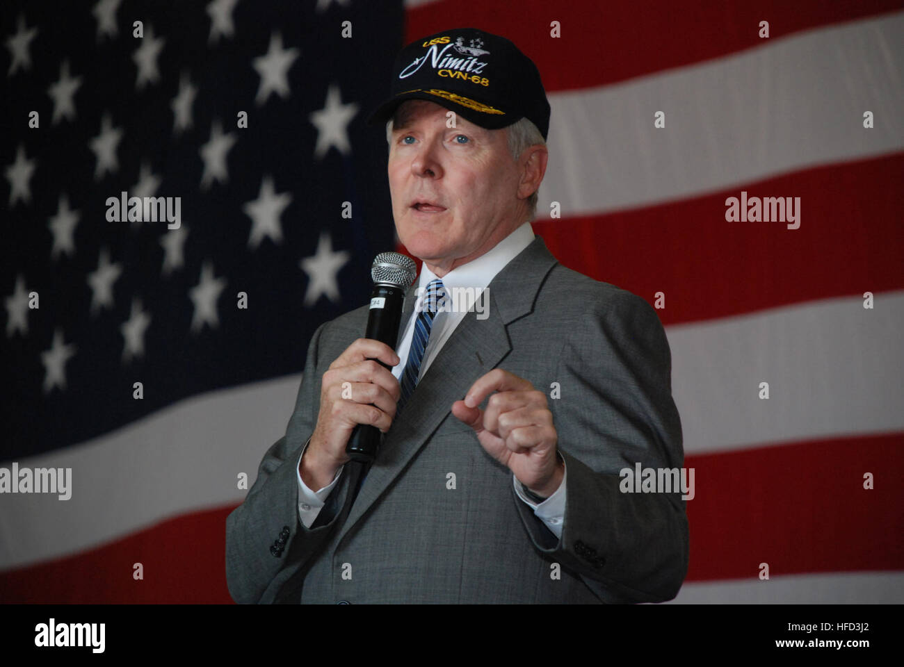 Secretary of the Navy Ray Mabus addresses Sailors from Fleet Activities ...