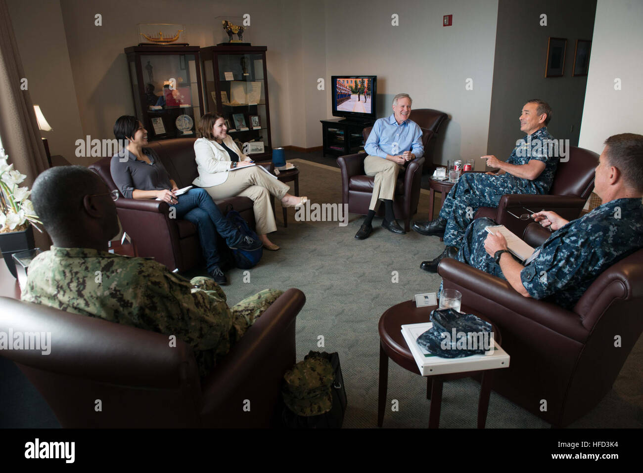 Secretary of the Navy Ray Mabus meets with Adm. Harry Harris Jr ...