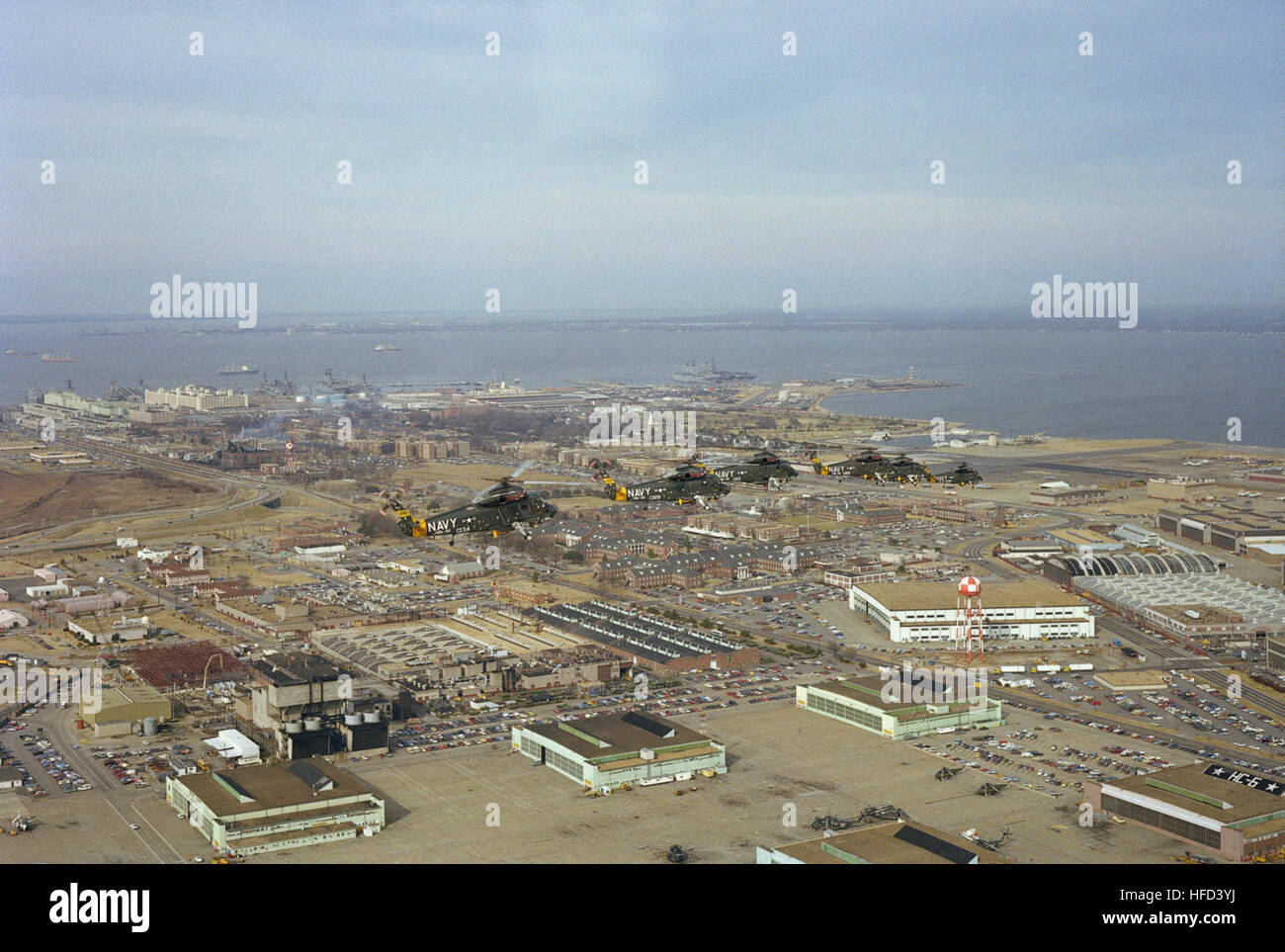 SH-2Fs HSL-30 over NS Norfolk 1984 Stock Photo - Alamy